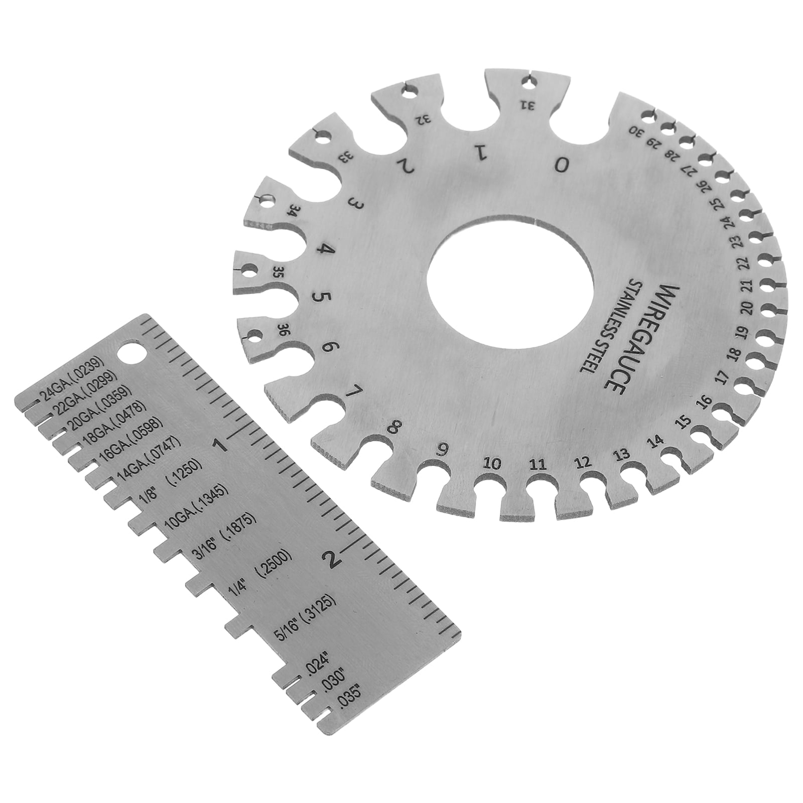 Worgeous 2pcs Stainless Steel Welding Fillet Gauge Set Metal Thickness ...