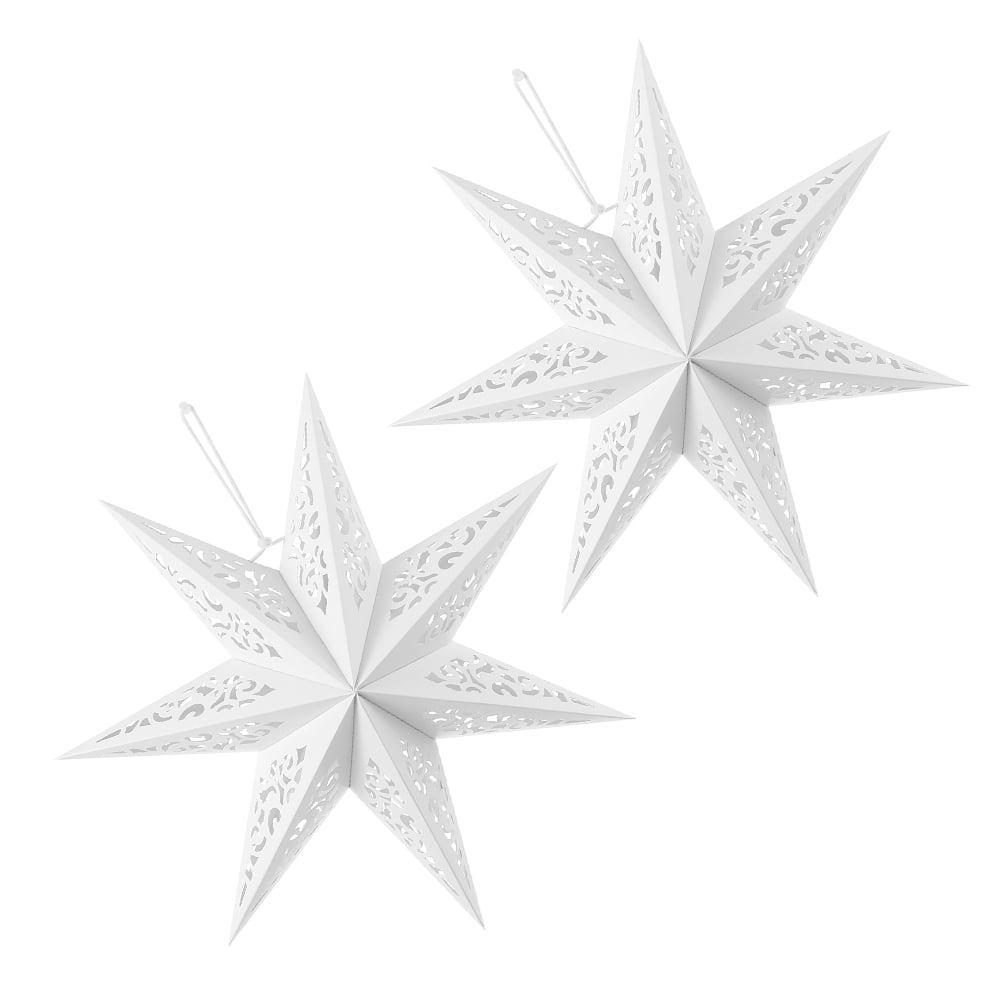 Worgeous 2pcs Star Shaped Paper Lampshade Paper Light Shade Paper Star ...