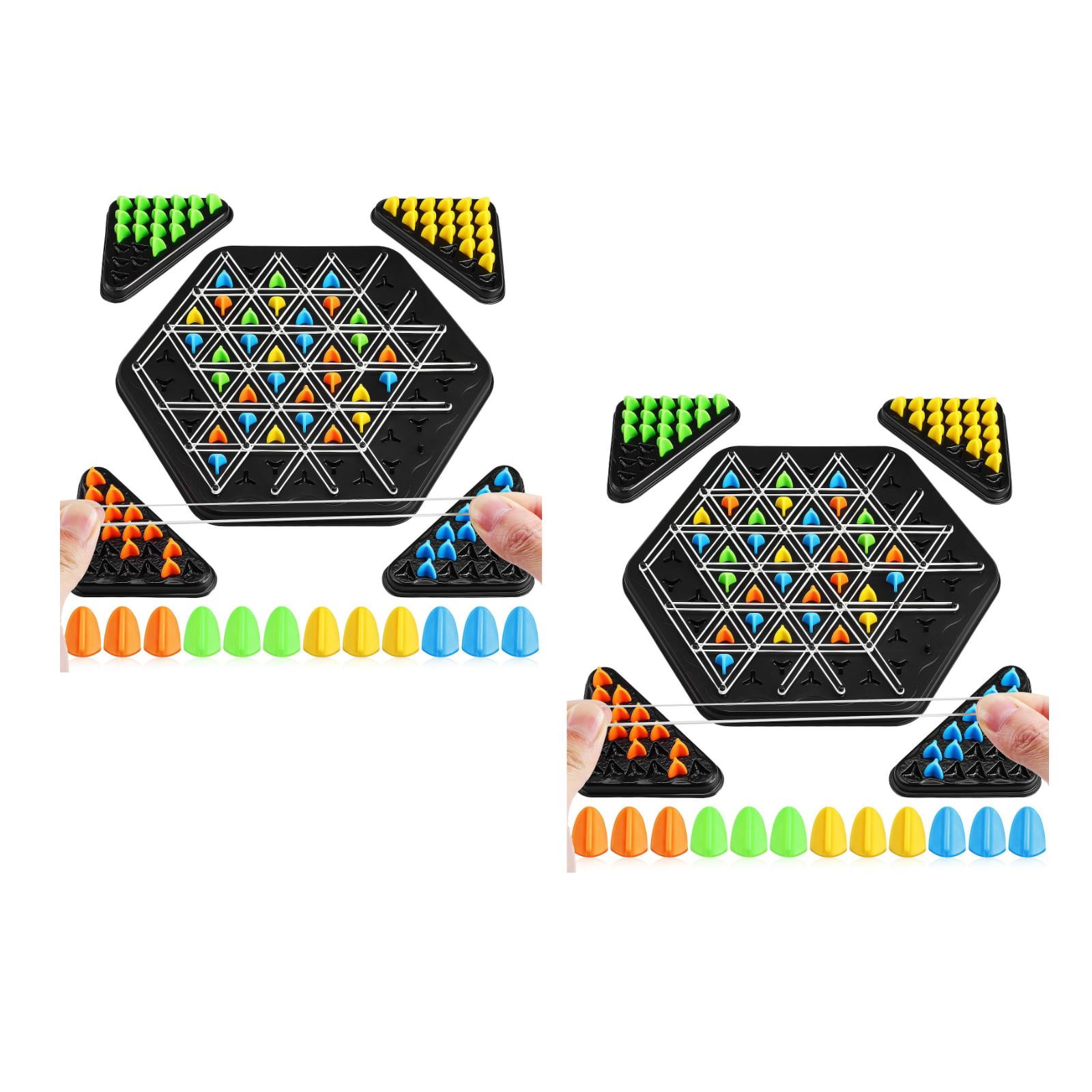 Worgeous 2pcs Triangle Chess Game, Chain Triangle Chess, Family Board ...