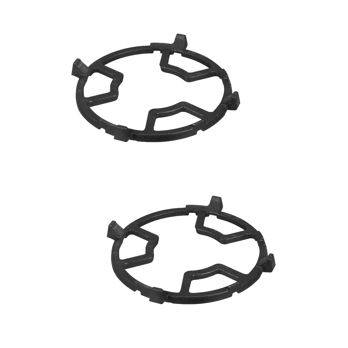 Worgeous 2pcs Wok Support Ring Gas Burner Rack Non-Skid Cast Iron Round ...