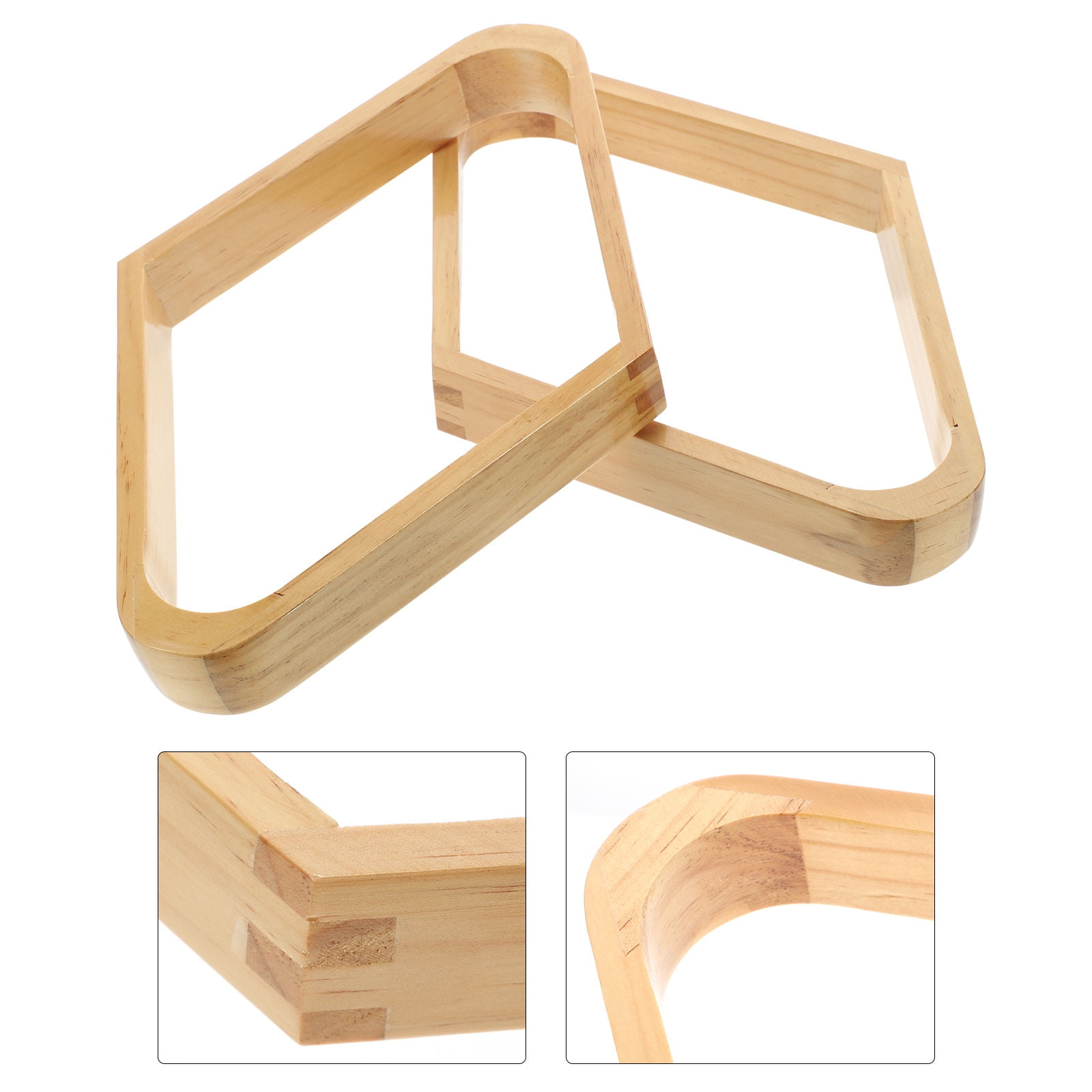 HOOWIFFY 2-Pack Khaki Wood Billiard Rack Design Protects Tablecloth for ...