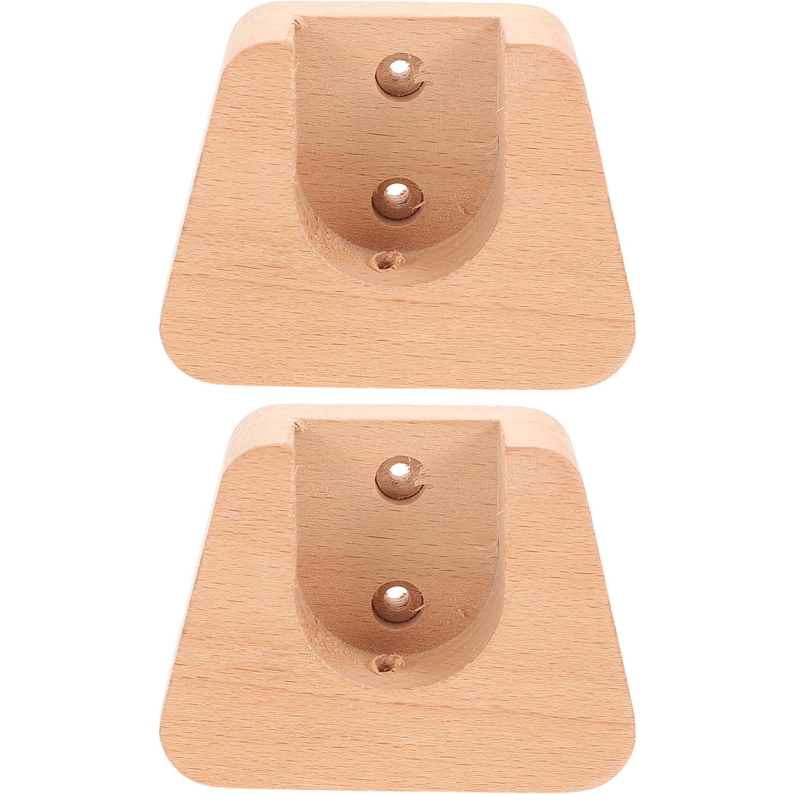 Worgeous 2pcs Wood Curtain Rod Brackets Curtain Rod Wooden Bracket ...