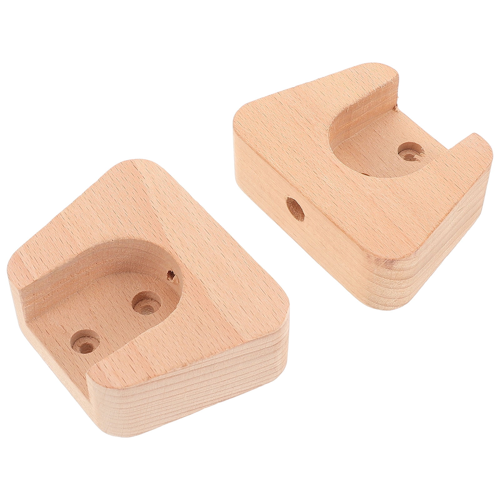 Worgeous 2pcs Wood Curtain Rod Brackets Curtain Rod Wooden Bracket ...