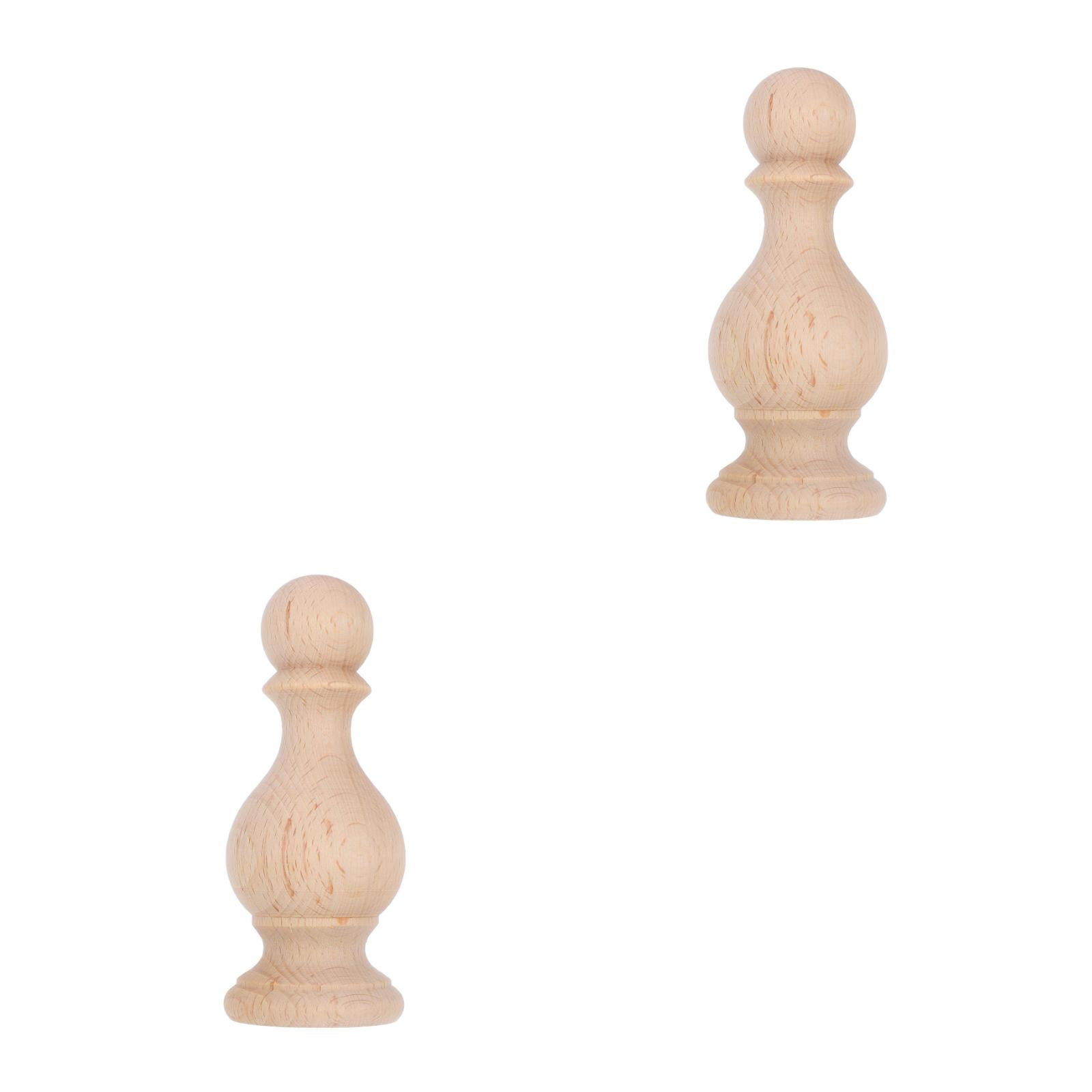 Worgeous 2pcs Wood Finials Wood Finials Blank Wood Finials Furniture ...