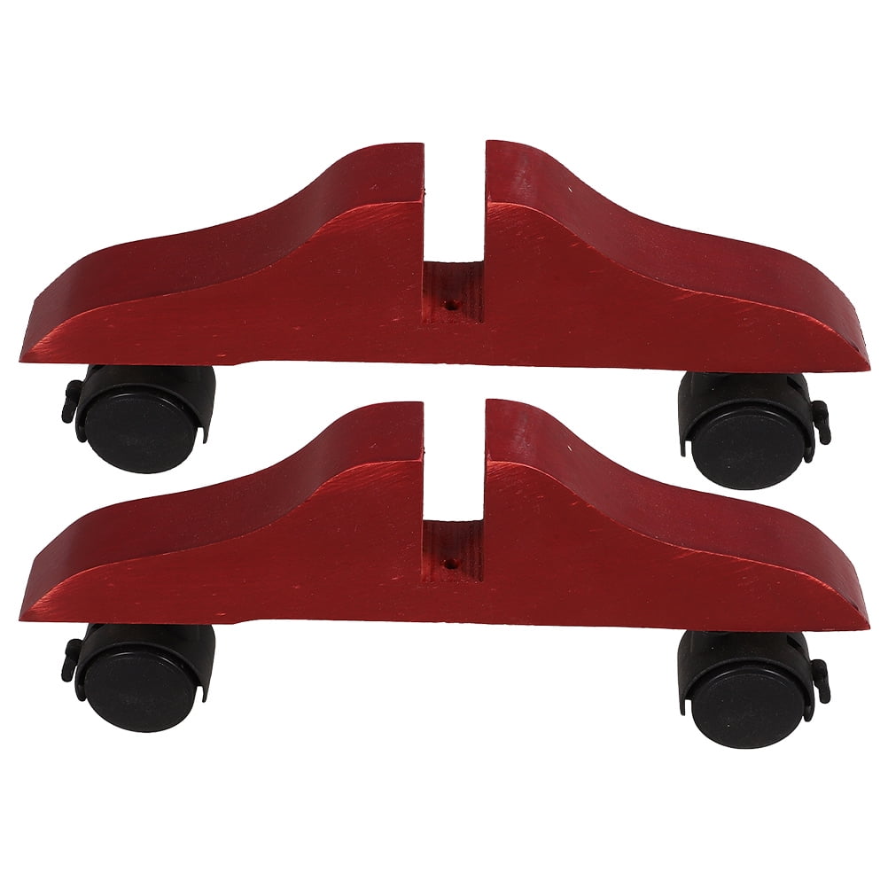 Worgeous 2pcs Wooden Room Divider Stand With Movable Wheels Screen ...