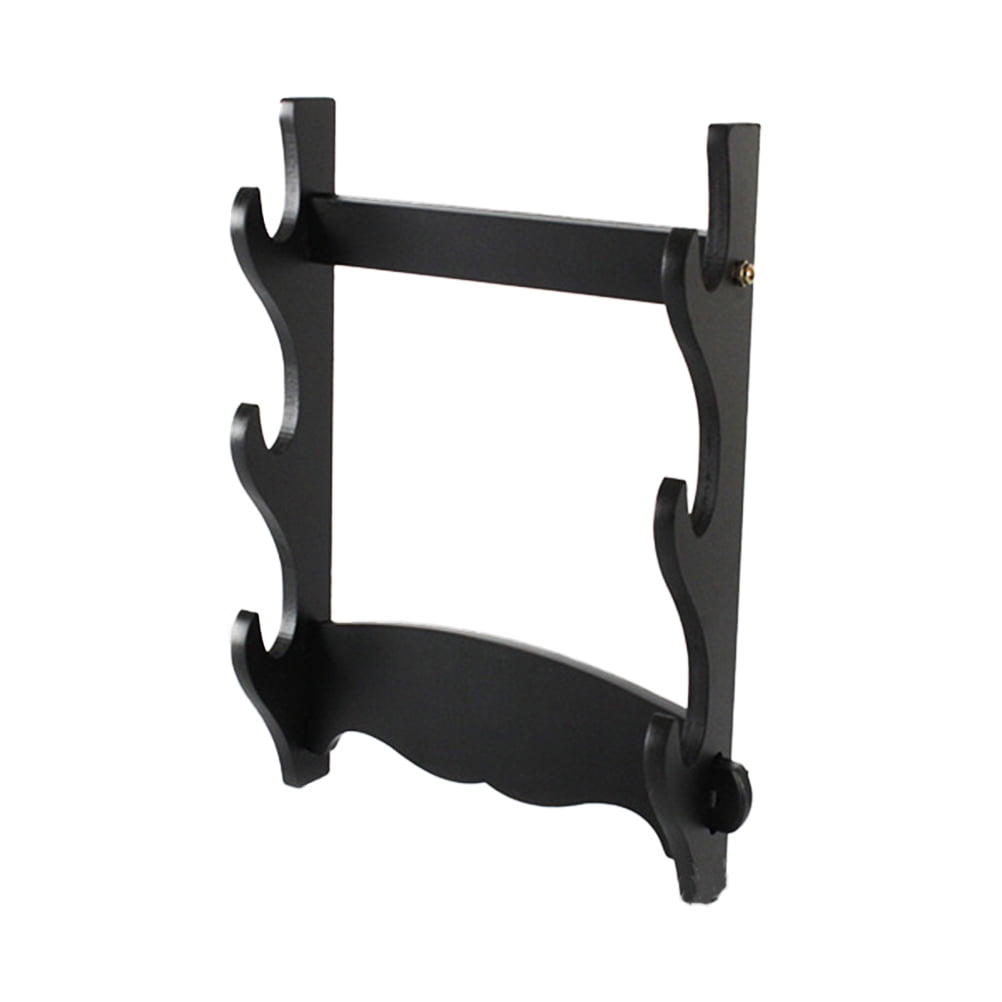 Worgeous Wall Mounted Sword Rack Wood Collection Storage Display Stand ...