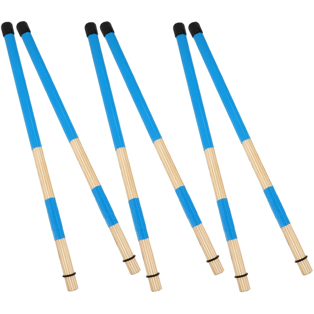 Worgeous 3 Pairs Bass Drum Drumstick Professional Wooden Brush Set ...