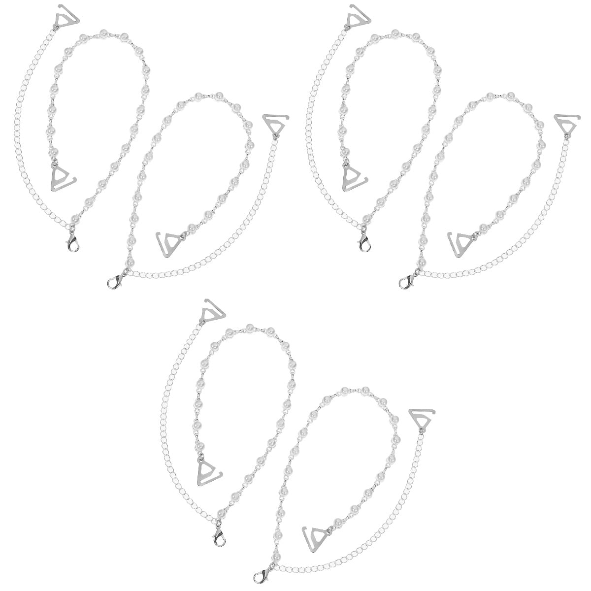 Worgeous 3 Pairs Woman Underwear Shoulder Straps Alloy Bra Tassel ...