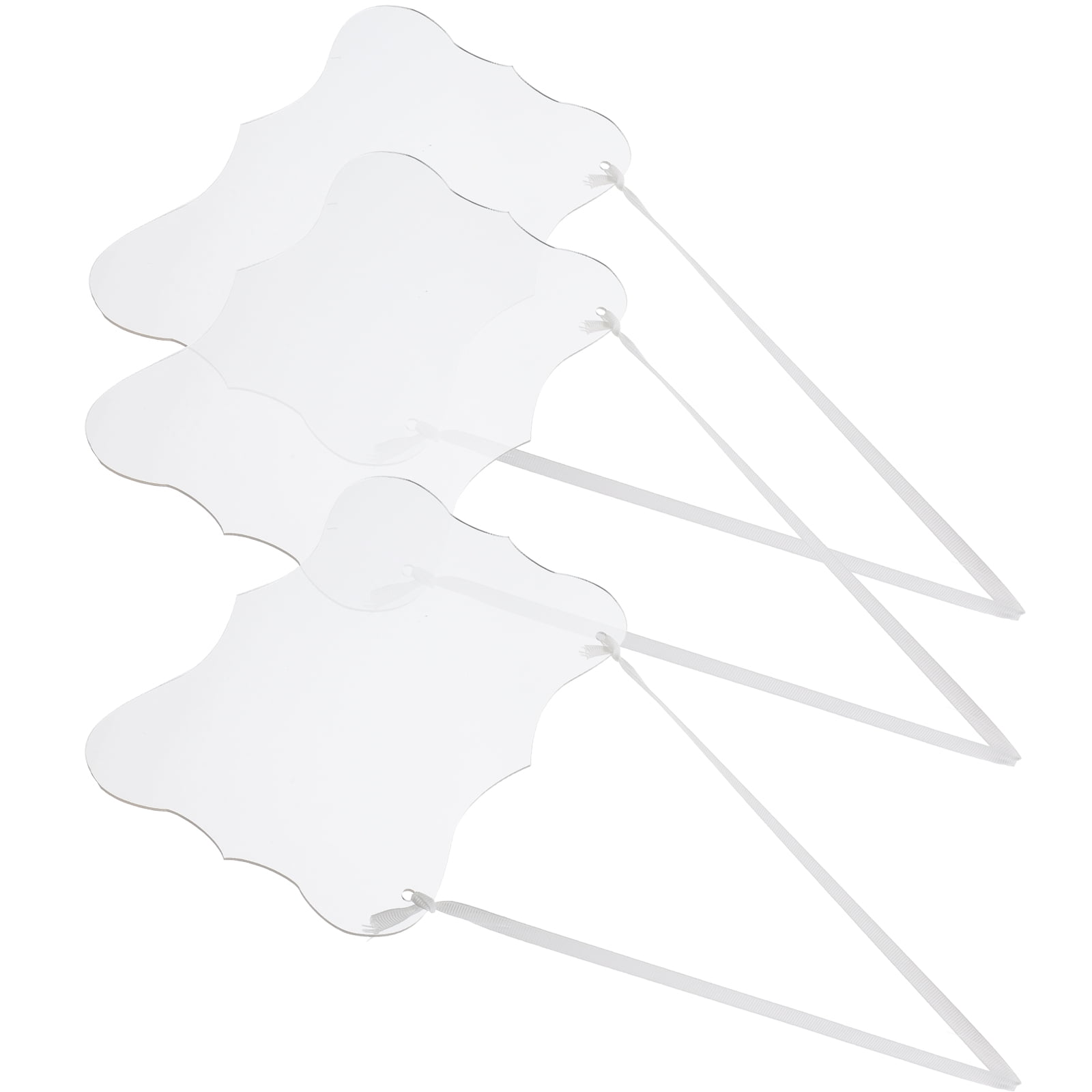 Worgeous 3 Pcs Clear Acrylic Hanging Sign Transparent Blank Sign Meal ...