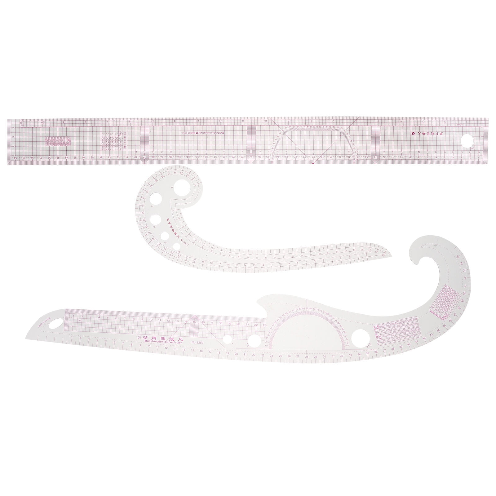 Worgeous 3 Pcs French Metric Ruler Sew Curve Metric Shaped Ruler ...