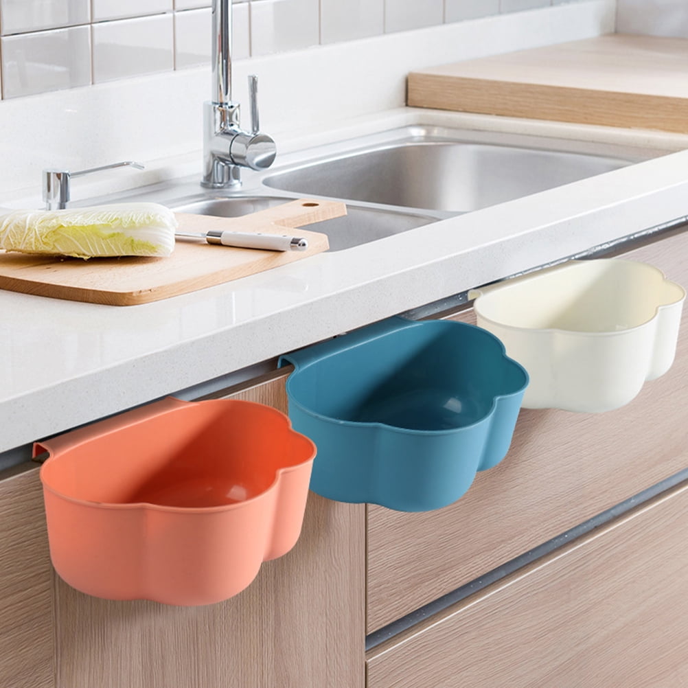 Worgeous 3 Pcs Hanging Kitchen Waste Bins Cloud Shape Small Under Sink ...