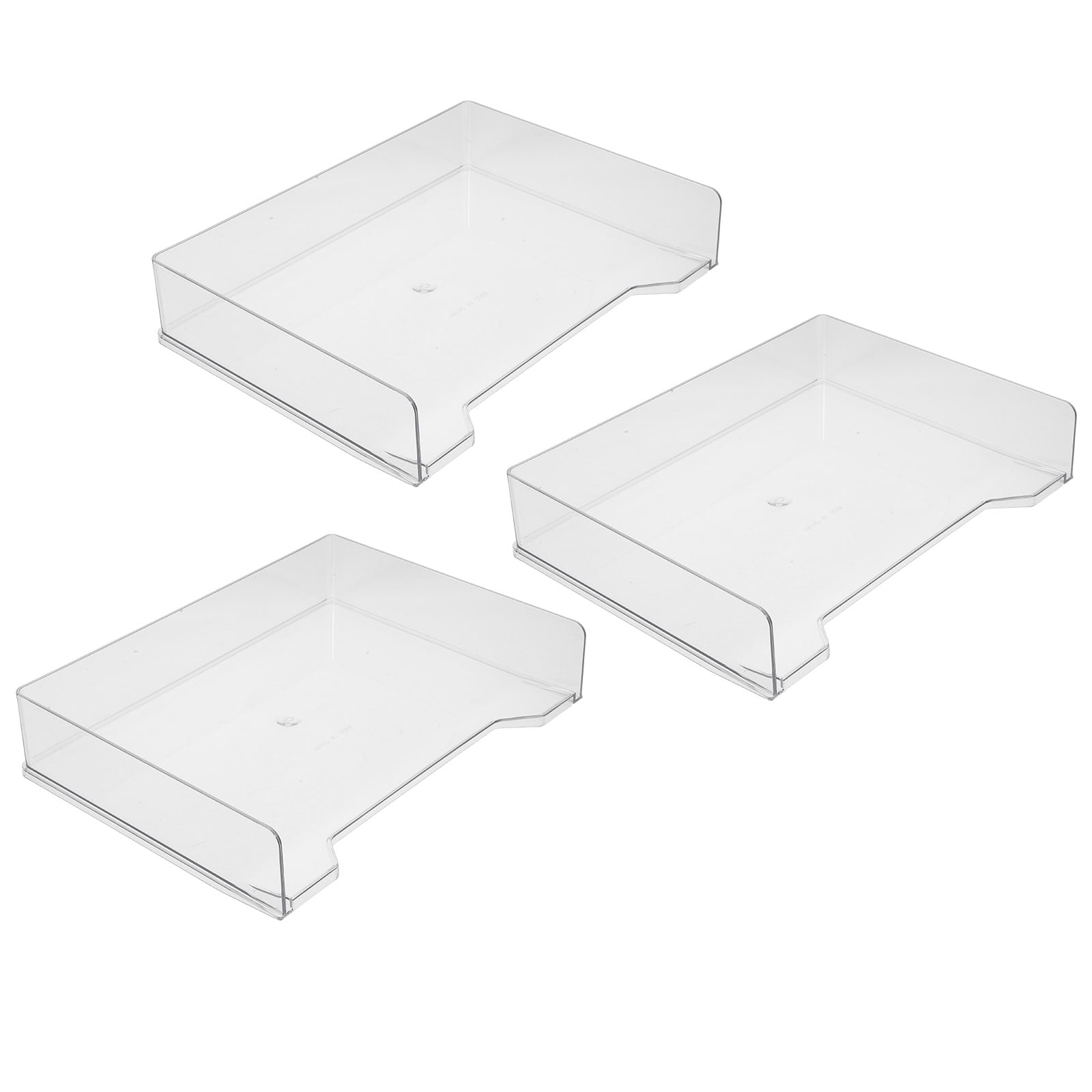 Worgeous 3 Pcs Monitor Stand with Storage Covered Paper Tray Document ...