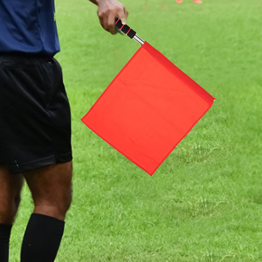 Worgeous 3 Pcs Multi-Functional Referee Flags For School Sports Day Bright Signal Flags For Easy ...