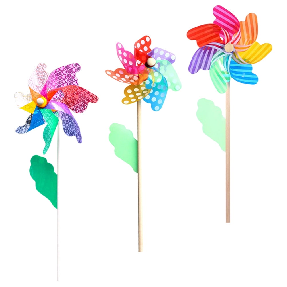 Worgeous 3 Pcs Spinner Large Pinwheel Outdoor Colorful Windmill Toddler ...