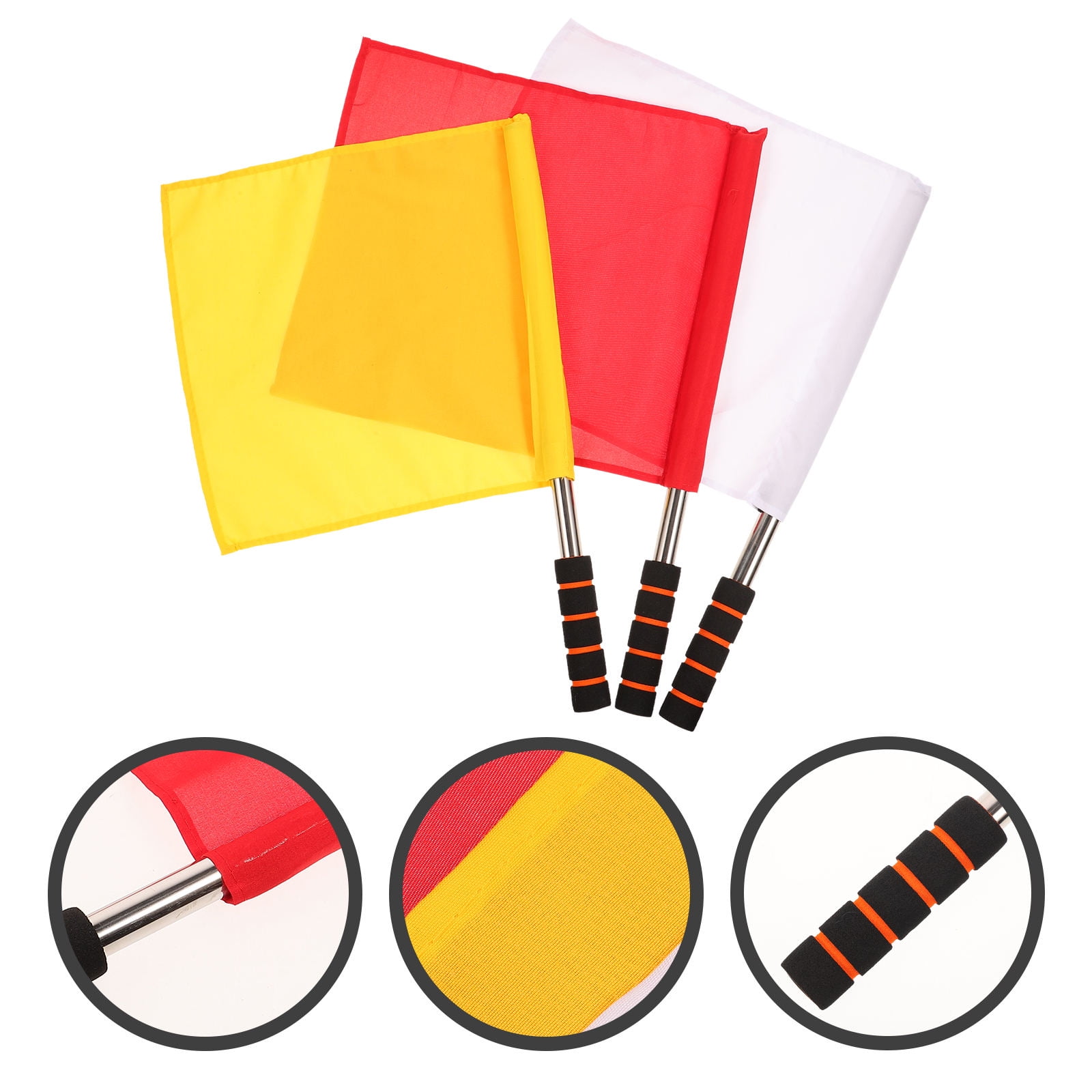 Worgeous 3 Pcs Traffic Control Flag Referee Cards Soccer Flags Travel ...