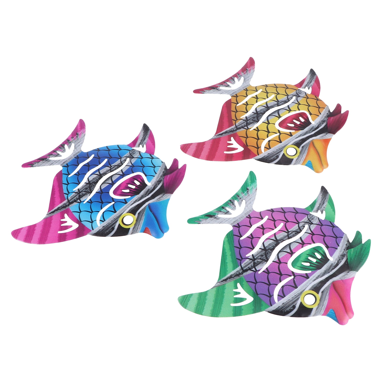 Worgeous 3 Pcs Wall Art Decor Wrought Iron Fish Pendant Decorative ...