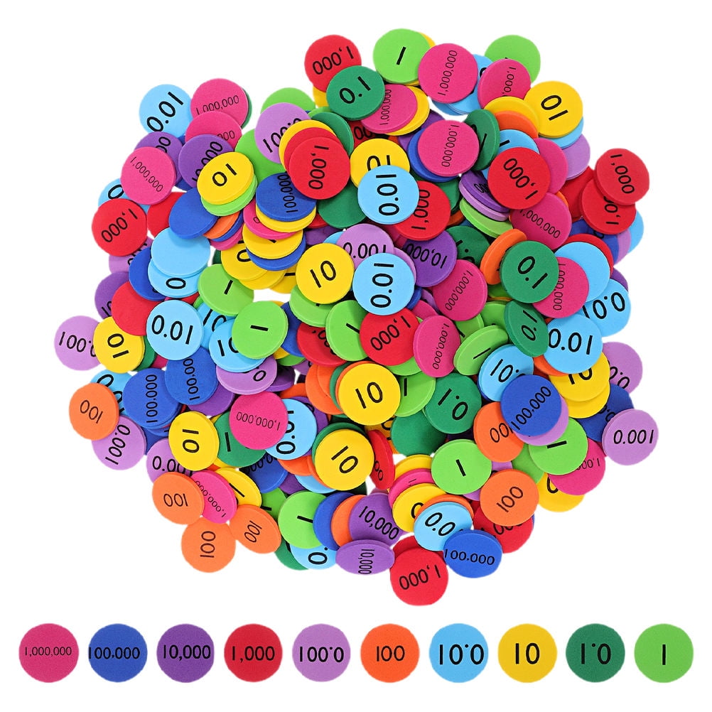 Worgeous 3 Set Math Counters Discs Set10 Values Place Value Disks Math ...