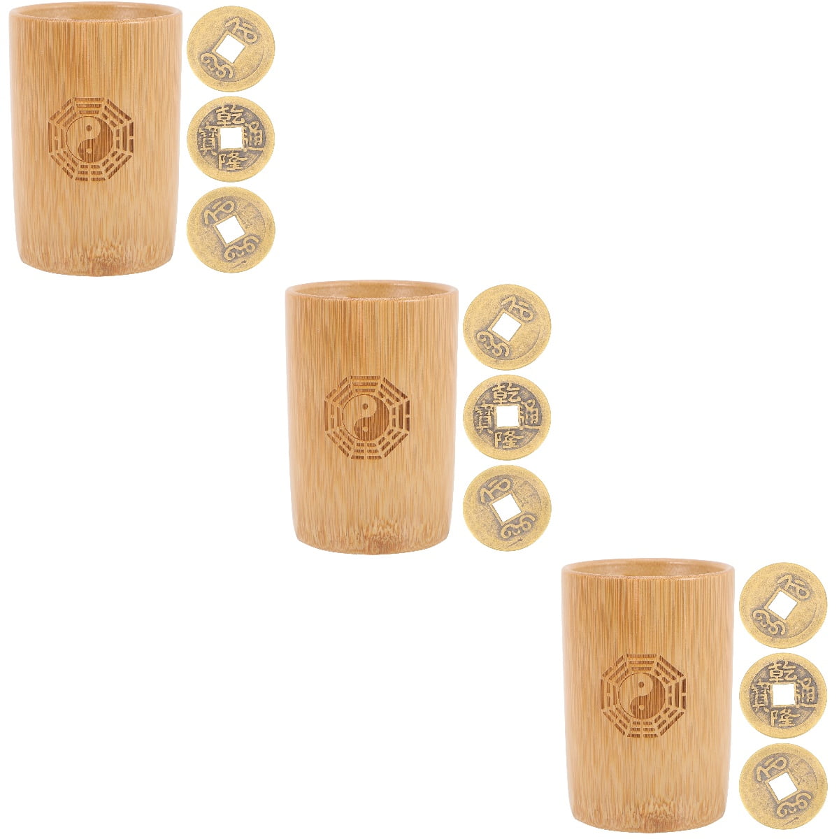 Worgeous 3 Sets Chinese Fortune Bamboo Bucket Chinese Fortune ...