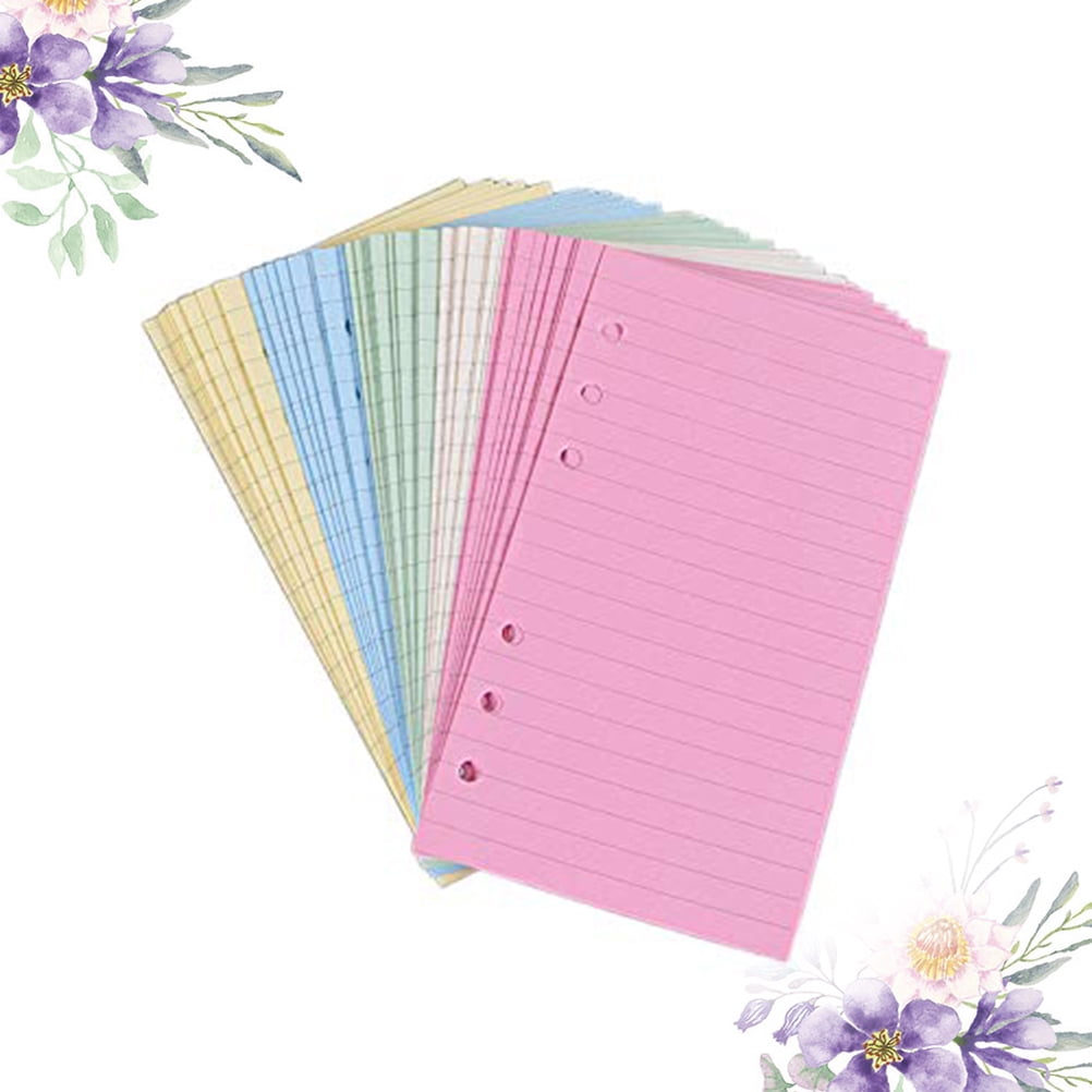 Worgeous 3 Sets Colored Notebook Paper College Ruled Binder - Walmart.com