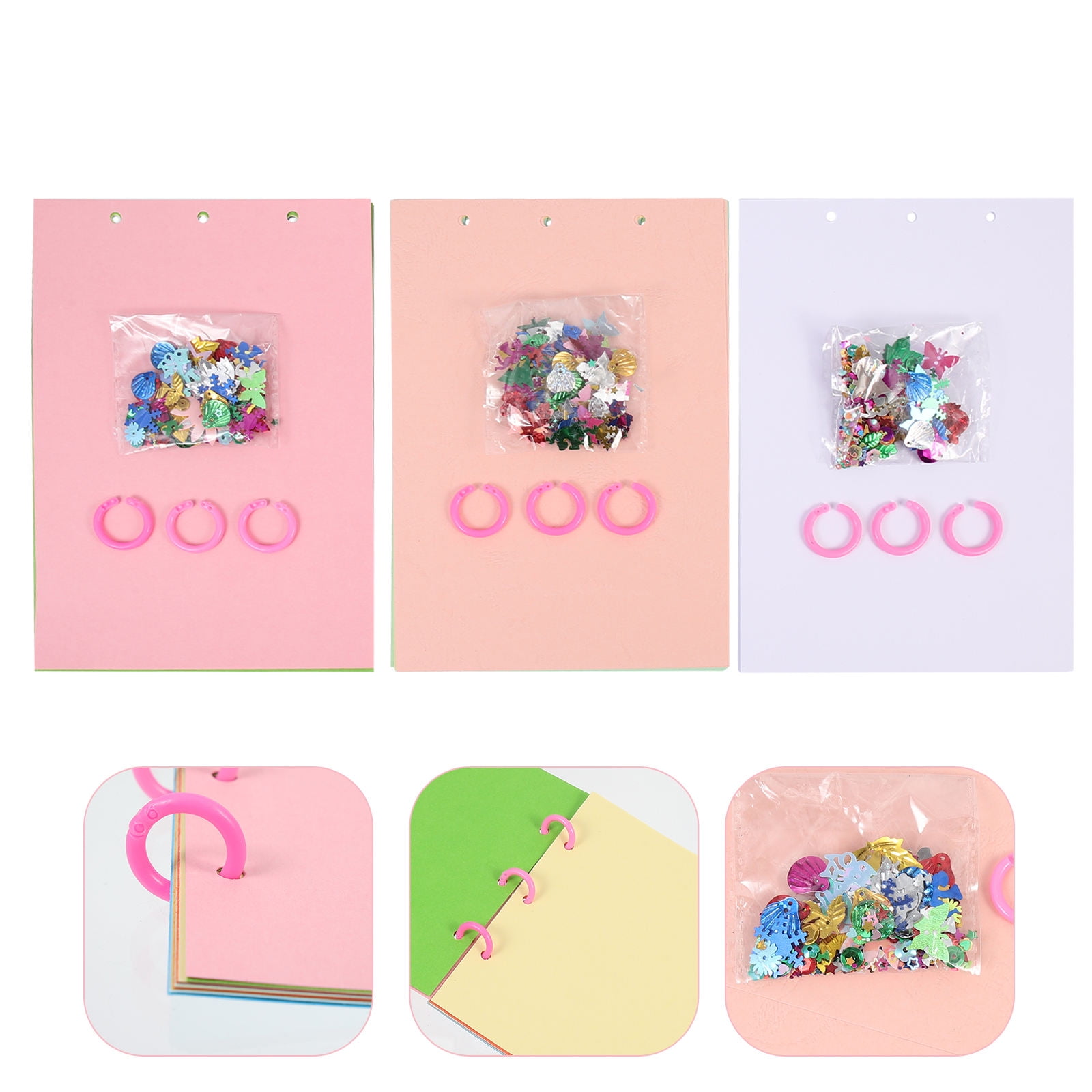 Worgeous 3 Sets DIY Hand-painted Book Making Materials with Assorted ...