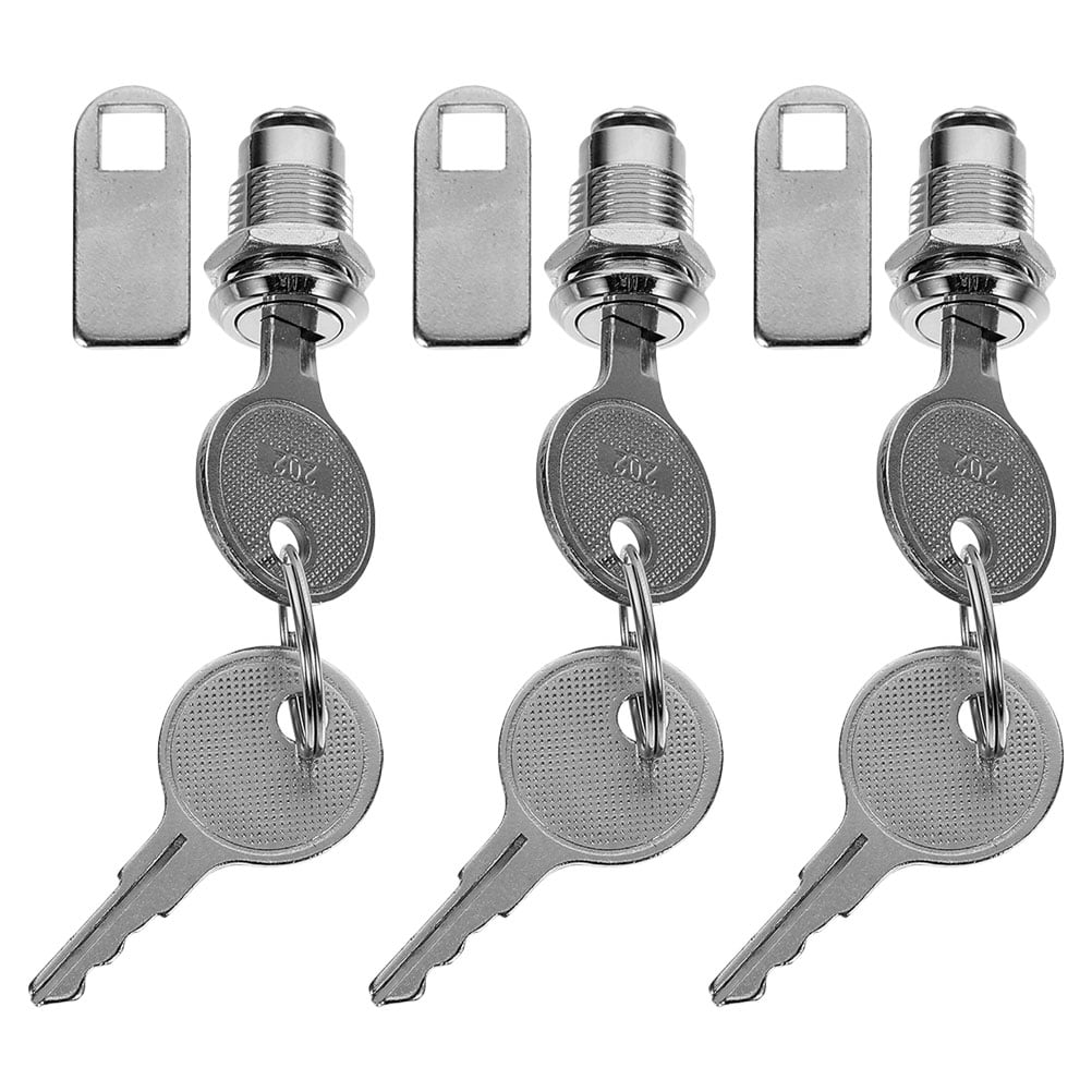 PENIKOKO Cabinet Lock Silver Metal 3Set 1.6x0.8x0.2In - Walmart.com