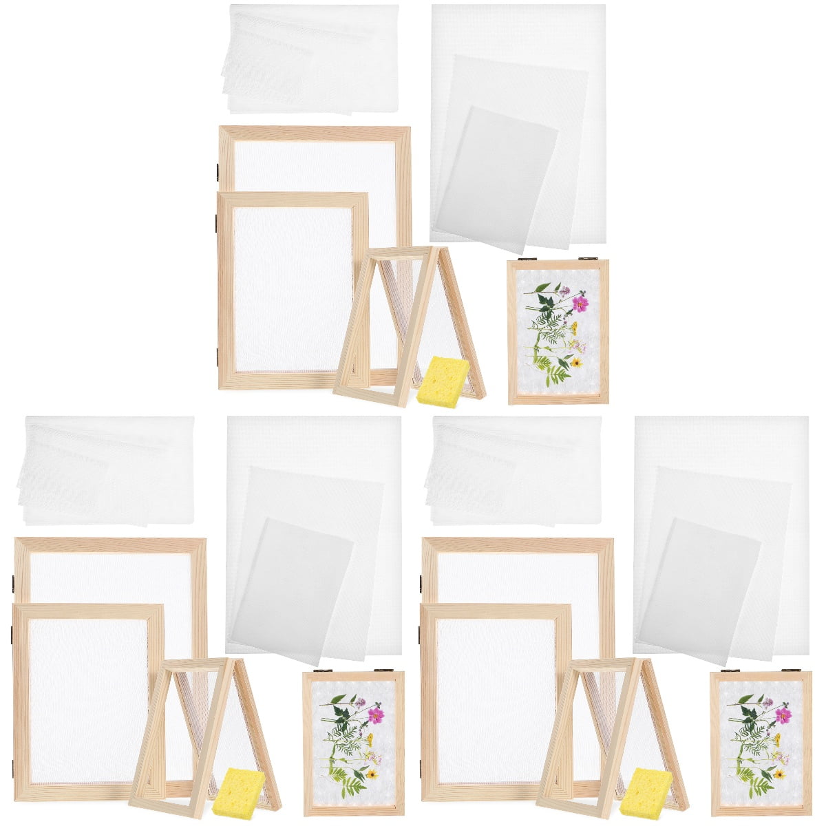 Worgeous 3 Sets Paper Making Supplies Mould And Deckle Paper Making ...