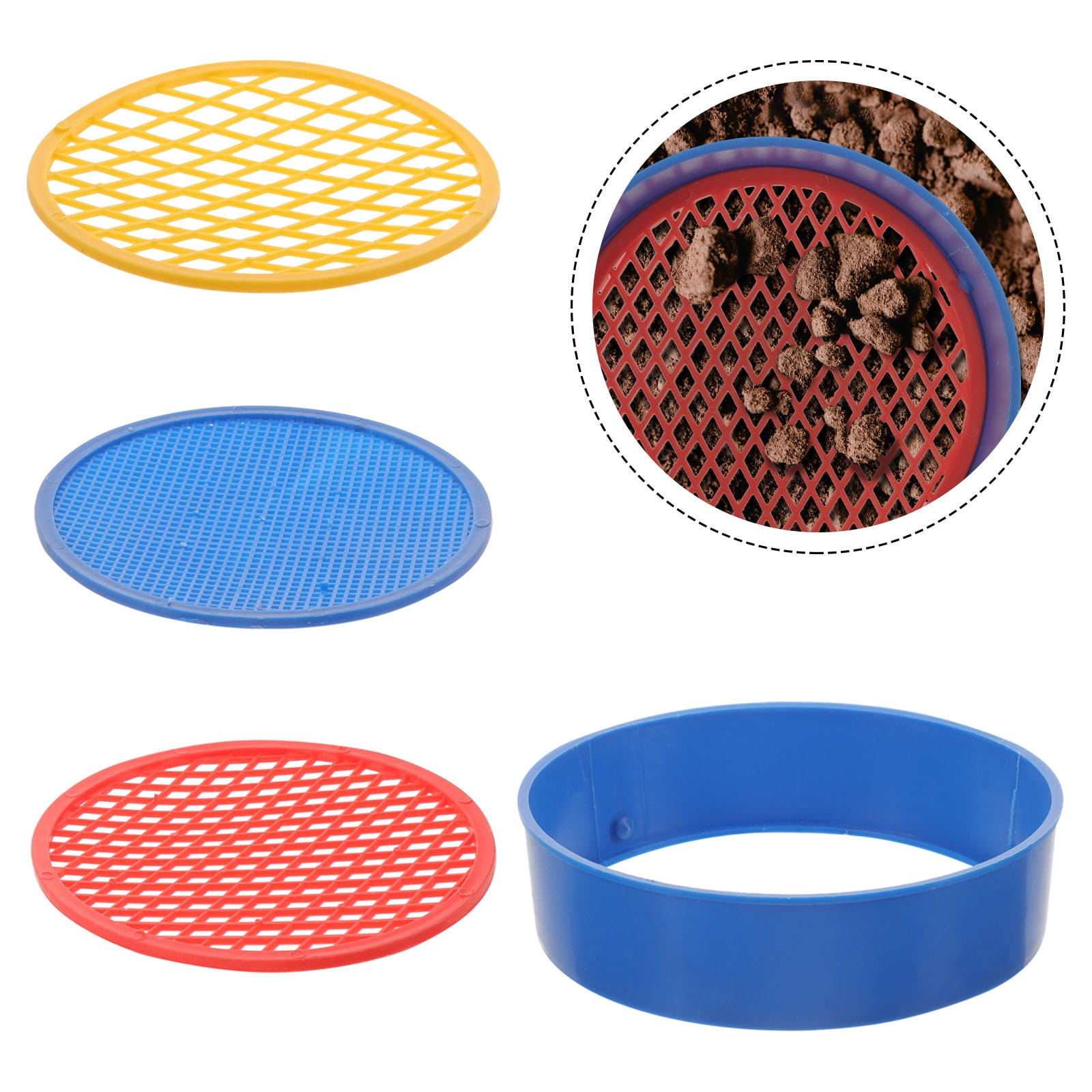 Worgeous 3 Sets Soil Sieve Mesh Sift Gardening Tools The Rock Primary ...