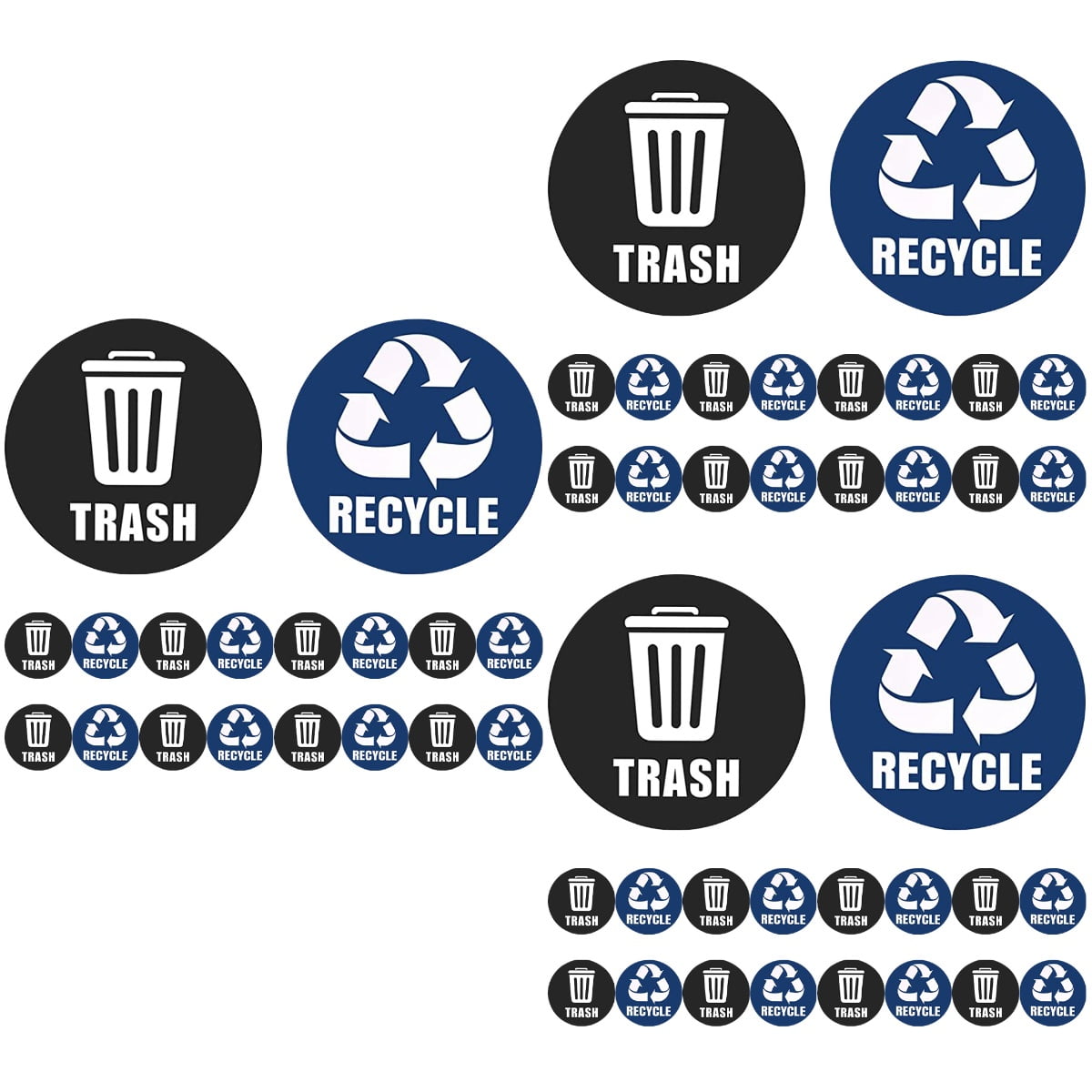 Worgeous 3 Sets Trash Can Recycle Stickers Waste Sorting Decal Sticker ...