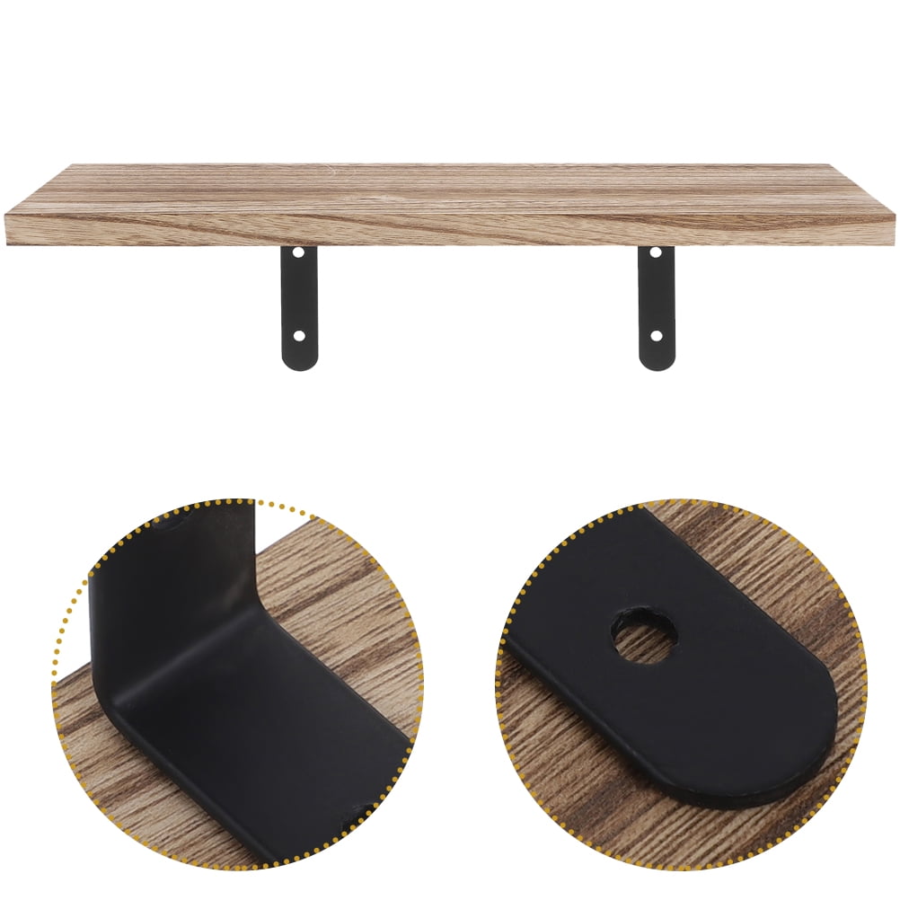 COSMOBETTY Wall Floating Shelf Planter Brown Treated Paulownia Wood ...