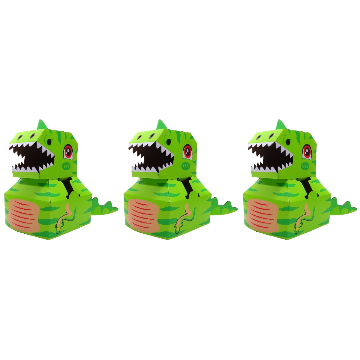 Worgeous 3 Sets Wearable Cardboard Box Dinosaurs Wearable DIY Toy ...