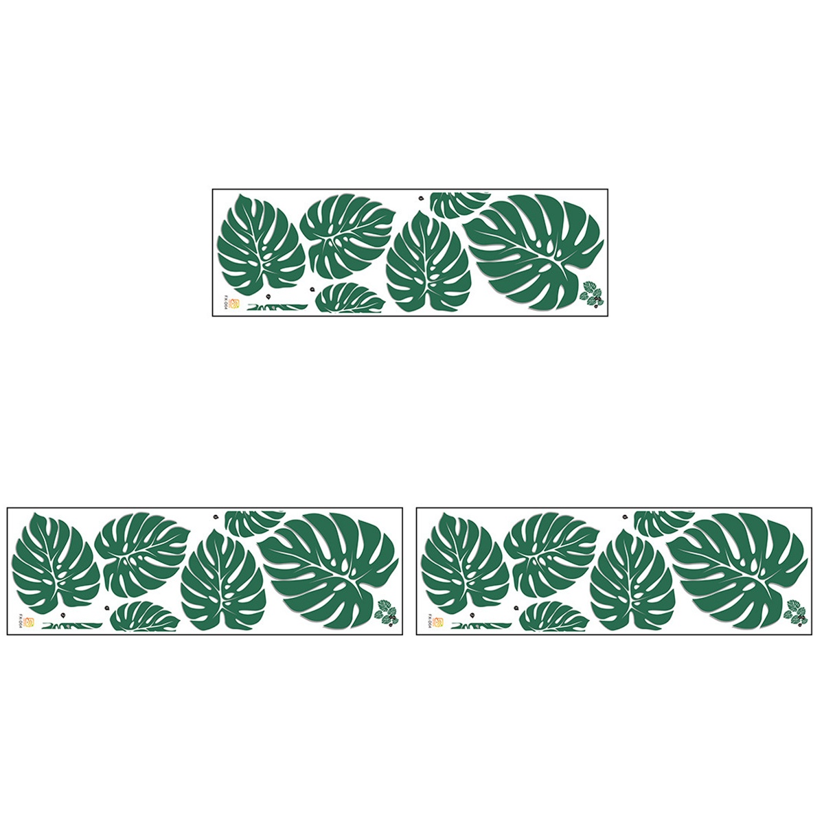 Worgeous 3 Sheets Entryway Tropical Leaves Decal Monstera Wall Decal ...