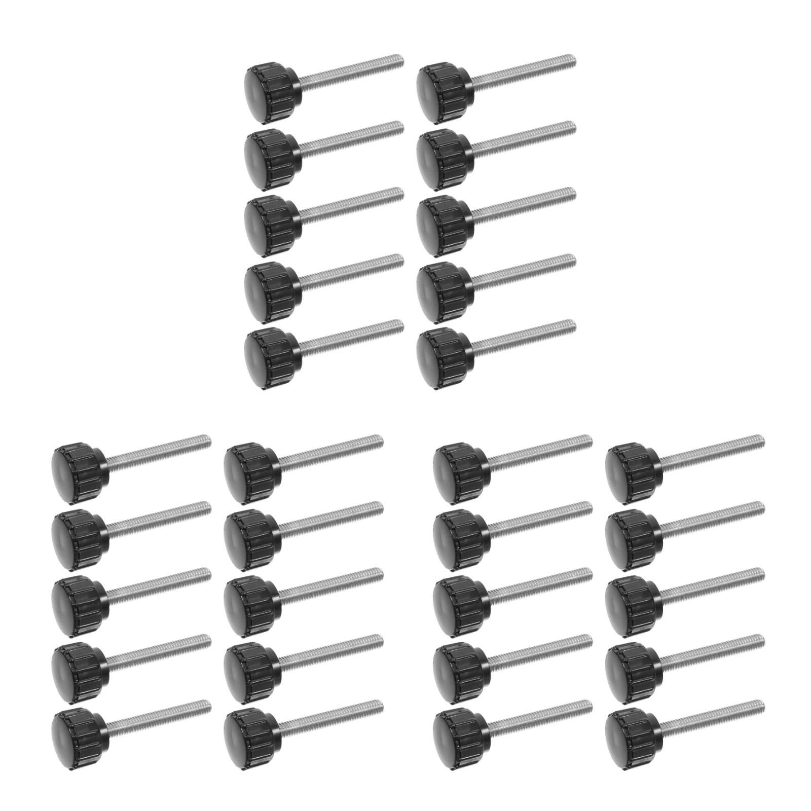 Worgeous 30 PCS Stainless Steel Knurled Thumb Screws Plastic Round Head ...