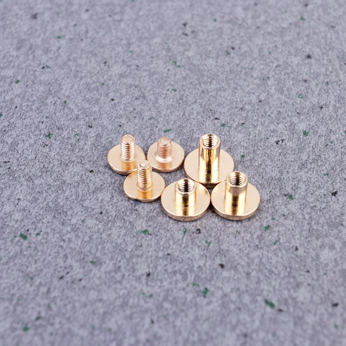 Worgeous 30 Pcs Copper Flat Head Screws Flat Fastener Belt Harness Nail ...