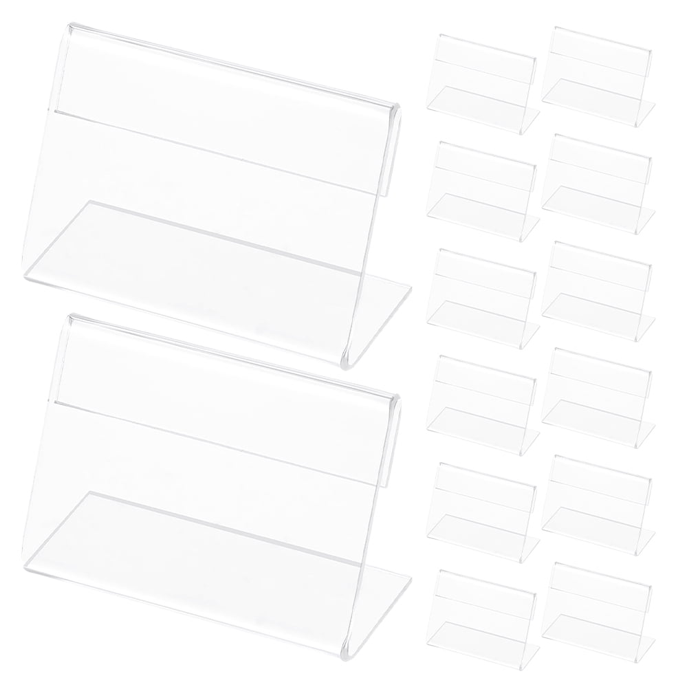 Worgeous 30 Pcs Desktop Display Sign Holder Table Holders Transparent ...
