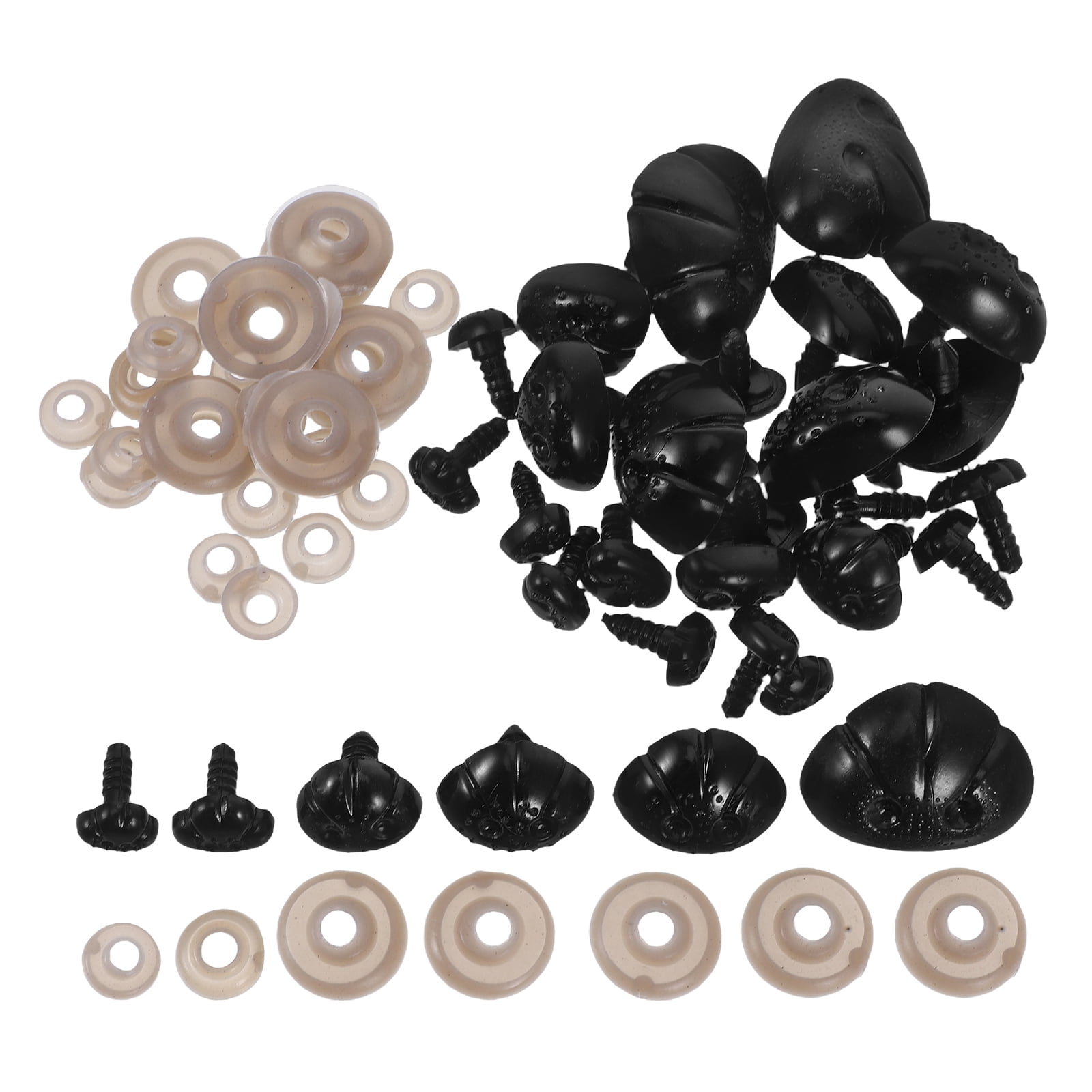 Worgeous 30 Pcs Diy Plastic Animals Nose Kit Plastic With Washers ...