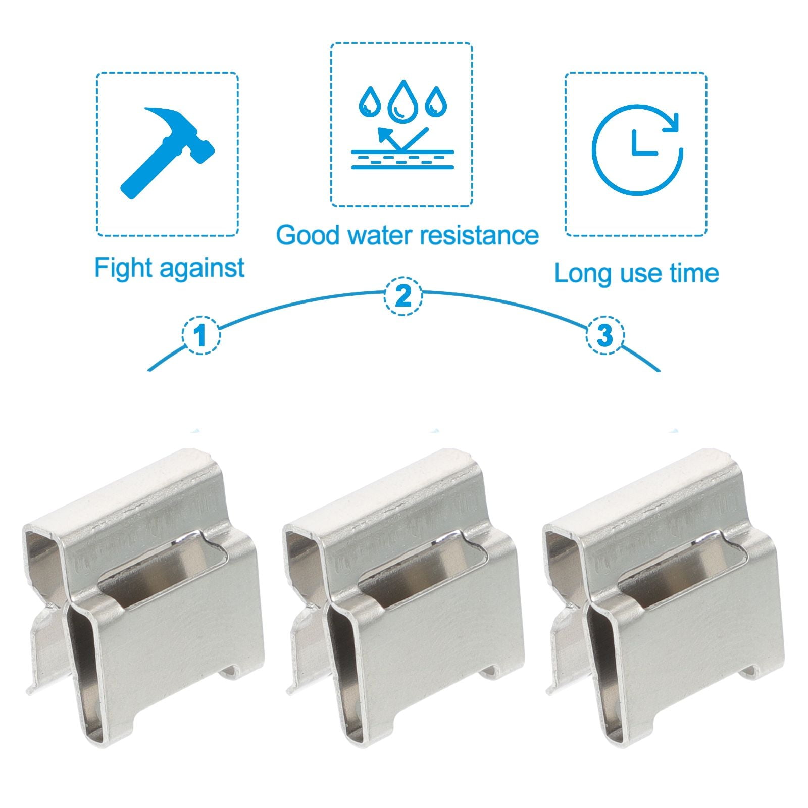 Worgeous Cable Fixing Clip Rectangular Durability 30Pcs - Walmart.com