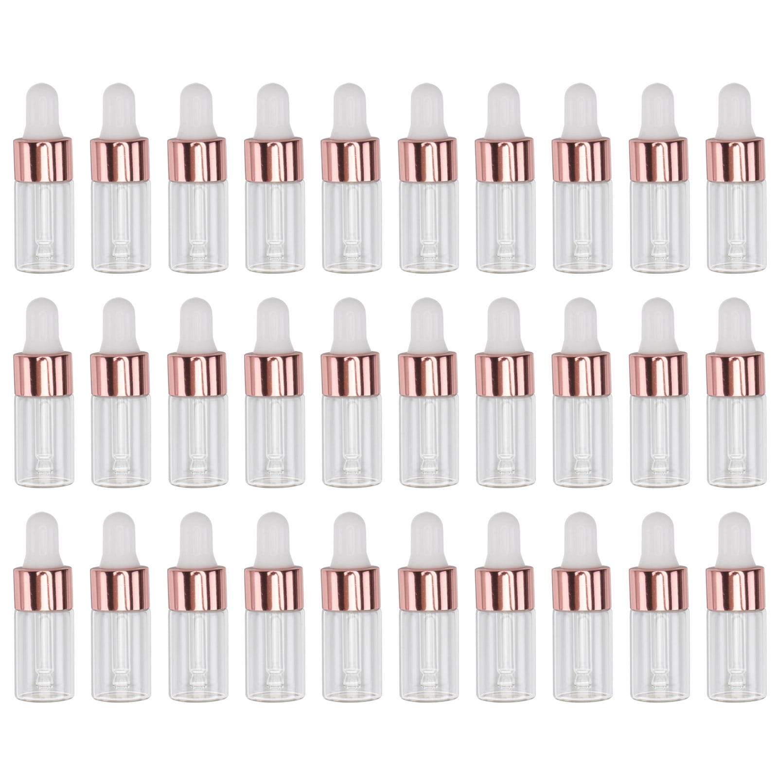 Worgeous 30 Pcs Transparent Dropper Bottle Essential Oil Container Mini ...