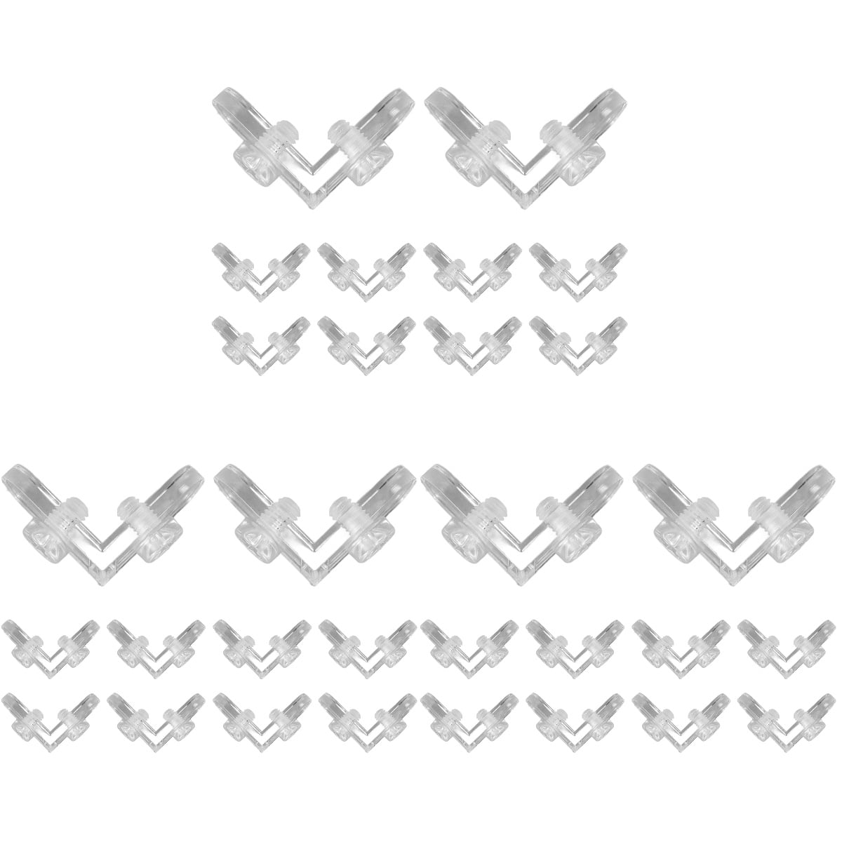 Worgeous 30 pcs Acrylic Brackets Clear Angle Joint L Brackets Right ...