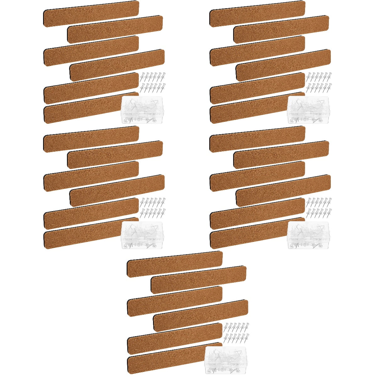 Worgeous 30 pcs Bulletin Board Strips Wall Damage-free Cork Board ...