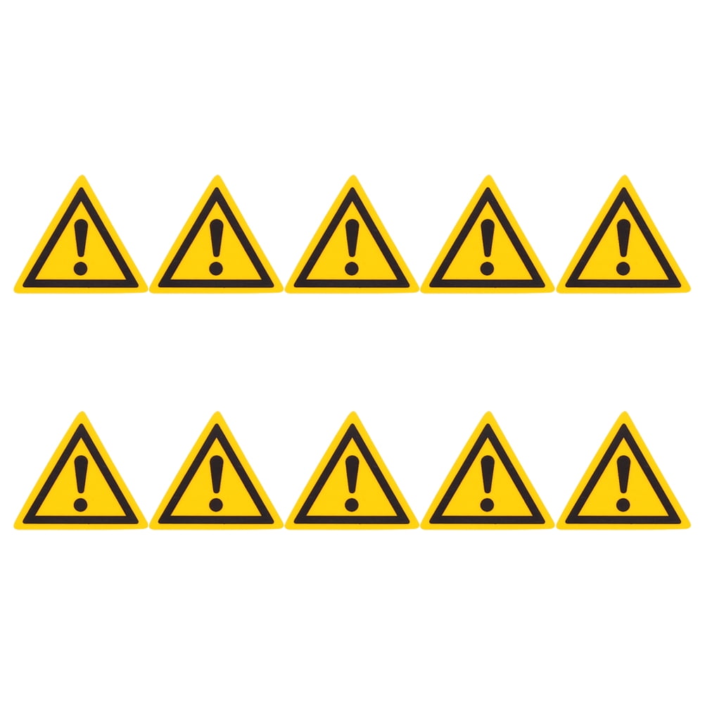 Worgeous 30 pcs Caution Exclamation Sign Yellow Caution Warning Sign ...