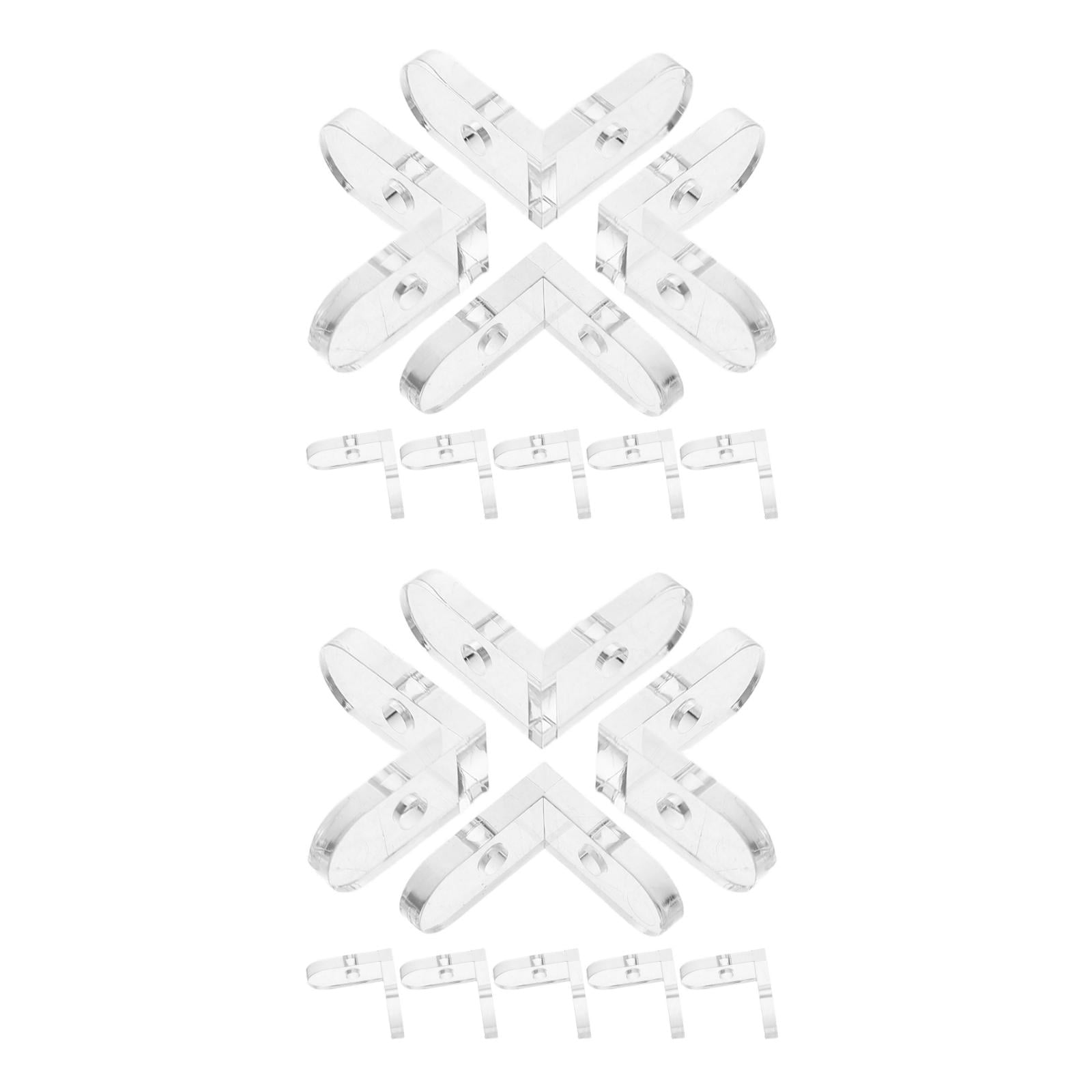WHAMVOX HOMEMAXS 30 pcs Angle Bracket Acrylic Corner Connectors ...