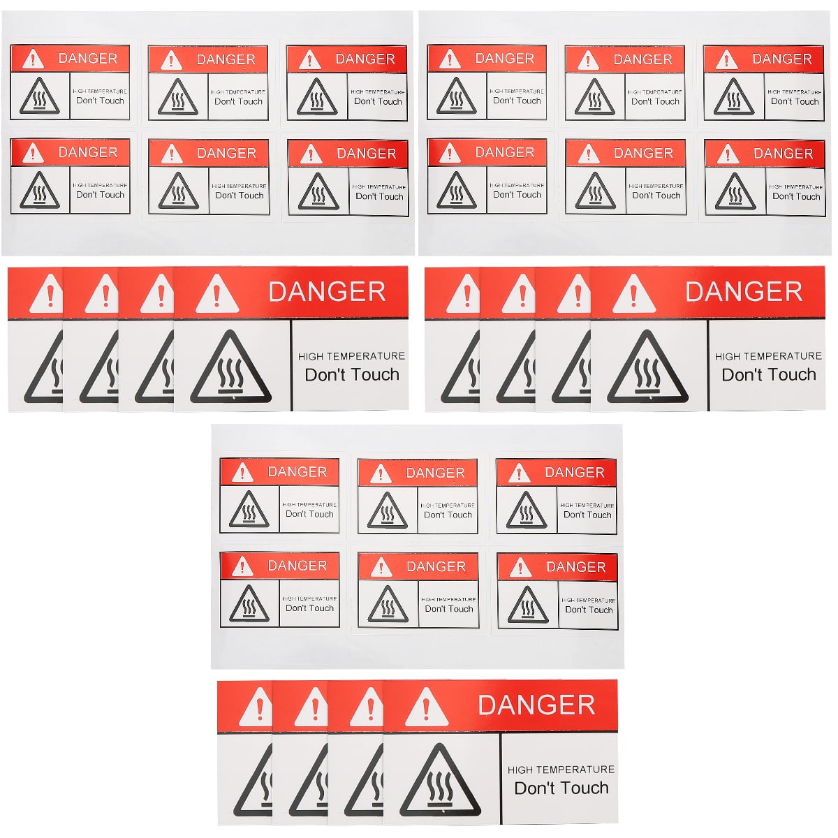 Worgeous 30 pcs Do Not Touch Warning Sign High Temperature Danger Label ...