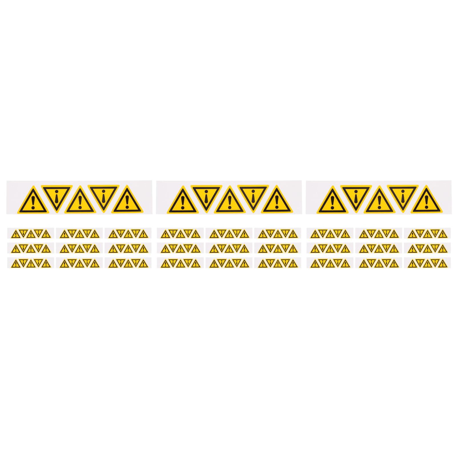 Worgeous 30 pcs Exclamation Mark Signs Fence Warning Stickers Triangle ...