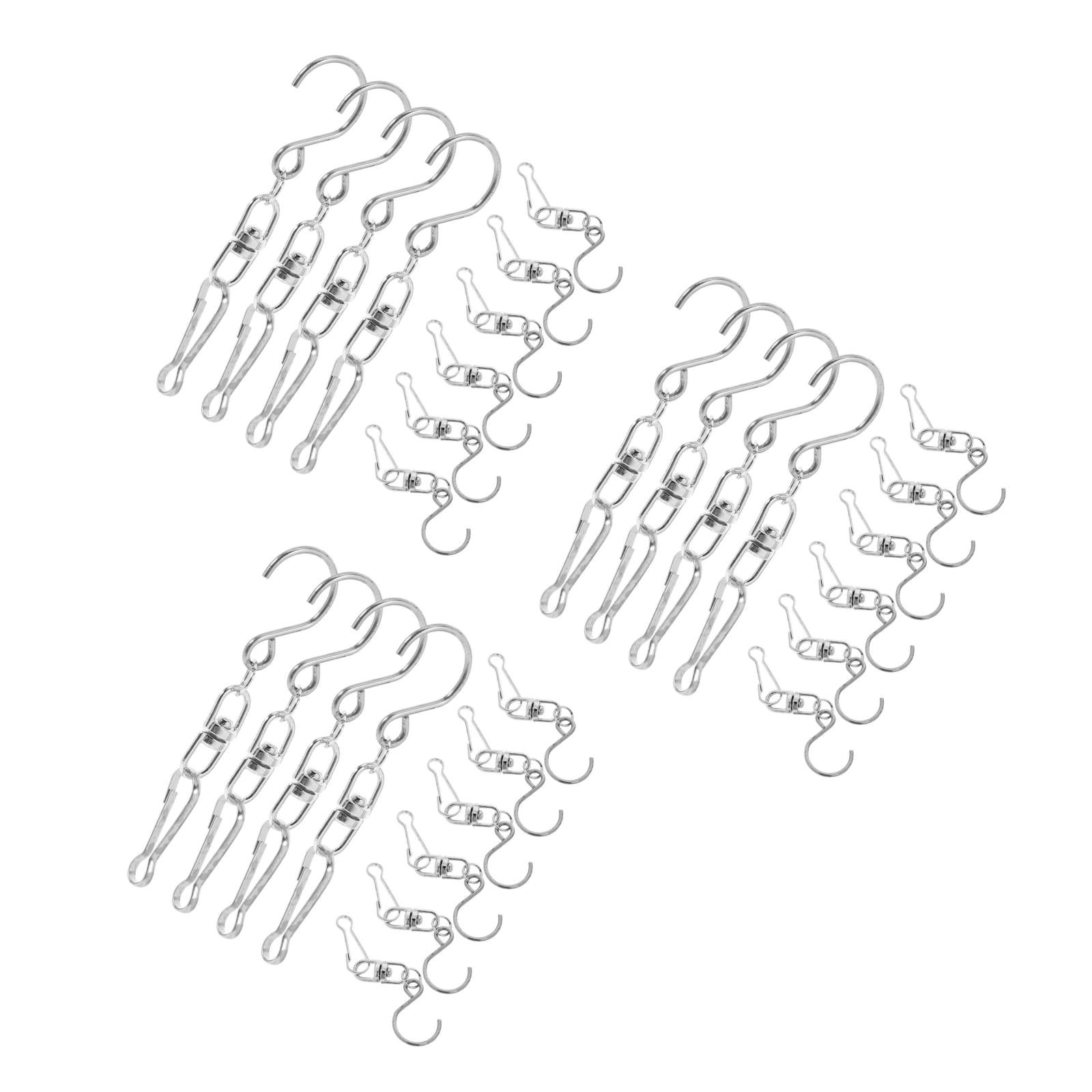 Worgeous 30 pcs Heavy Duty Rotating Spinner Hooks for Outdoor Wind ...