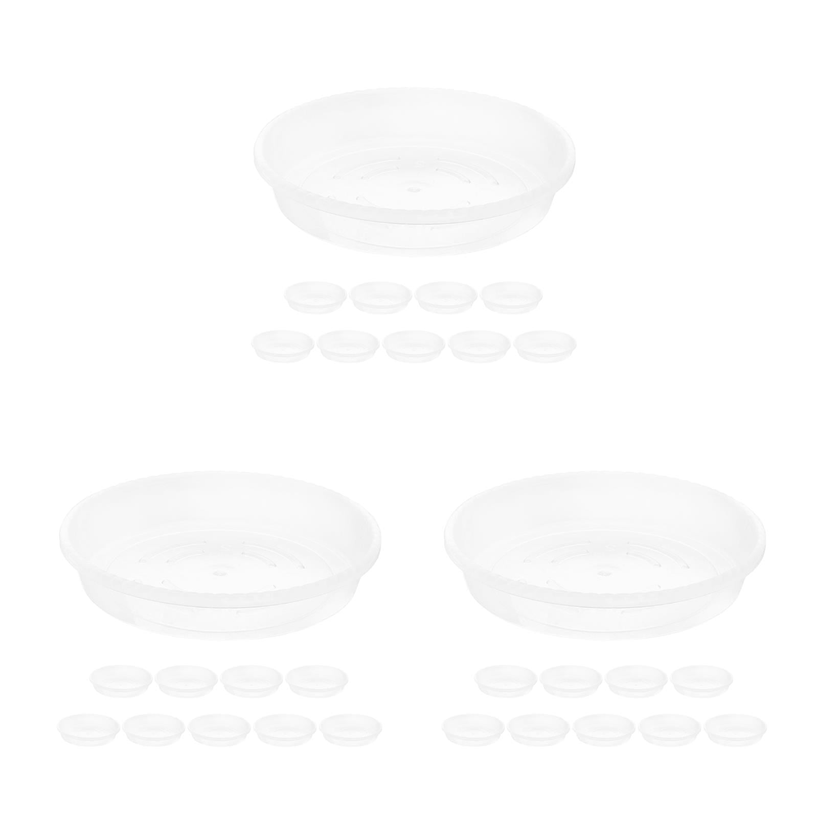 Worgeous 30 pcs Plant Water Trays Round Plastic Planter Saucers ...