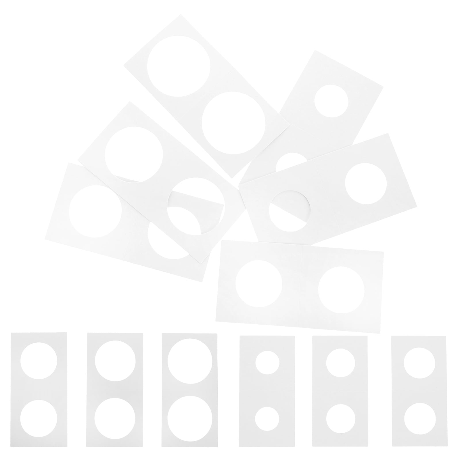 WORGEOUS 300pcs Paper Coin Flips Paper Coin Collecting Paper Holders ...