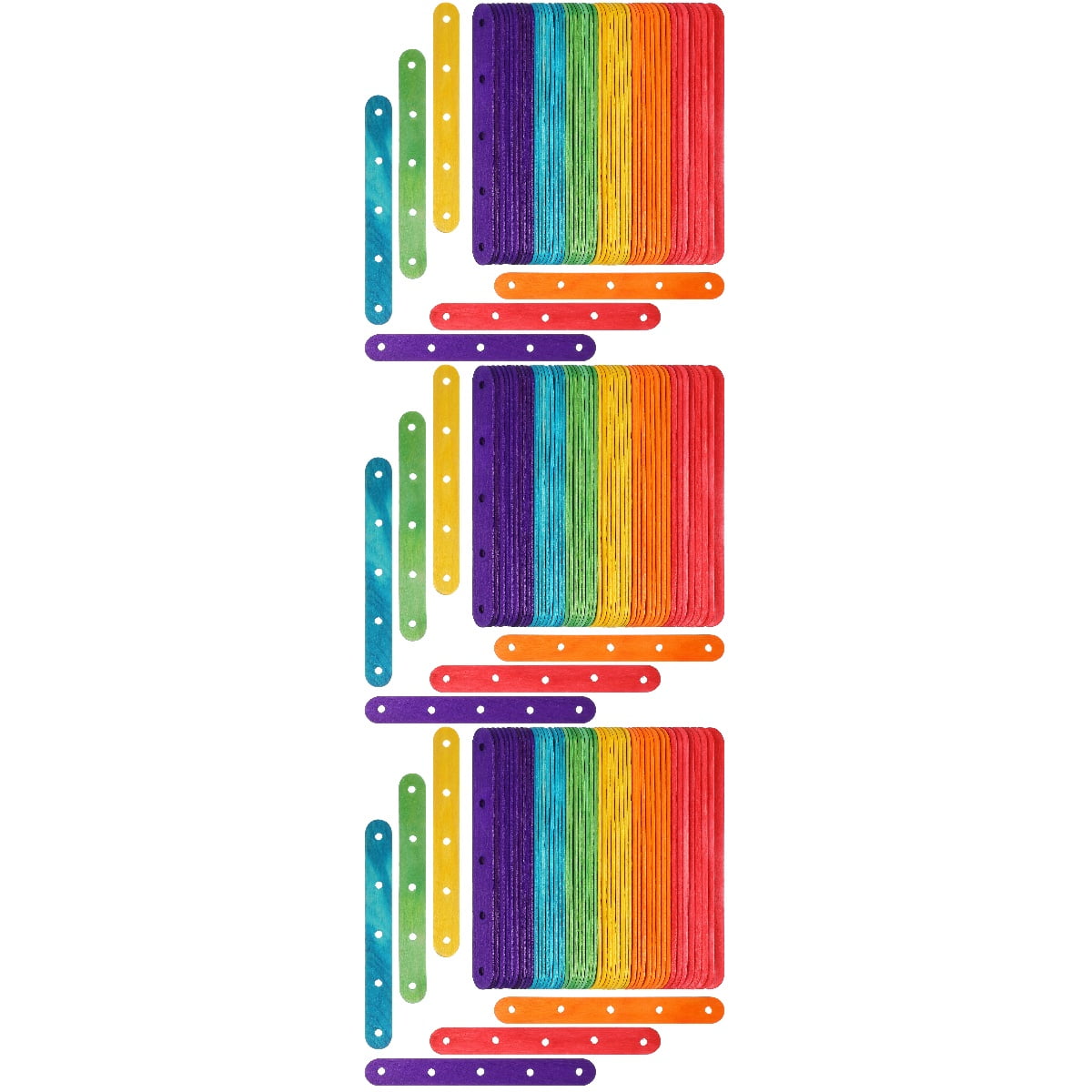 Worgeous 300 Pcs Popsicle Sticks Colored Popsicle Sticks Lollipop ...