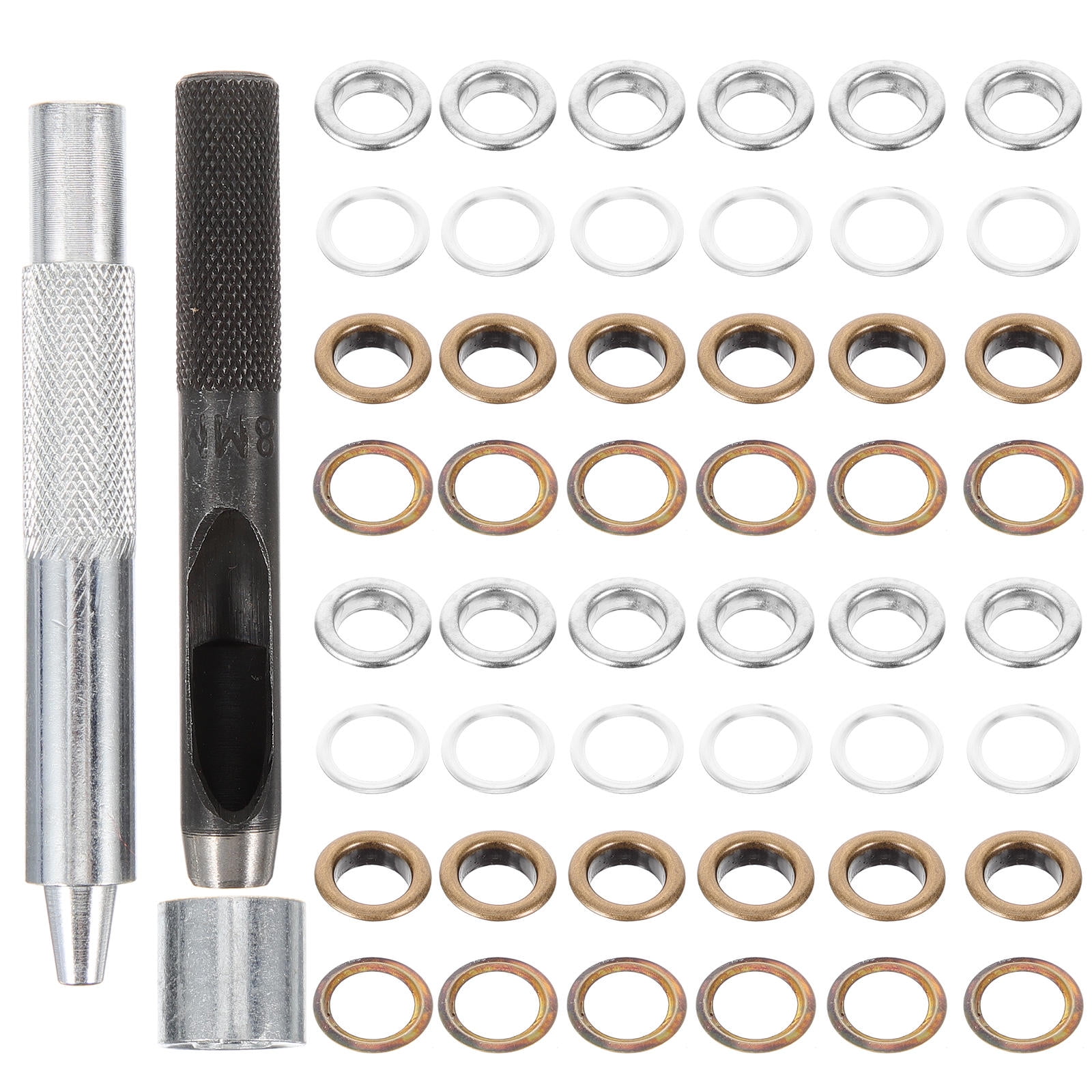 Worgeous 300 pcs 8mm Grommets Kit Metal Eyelets Button with Tools for ...