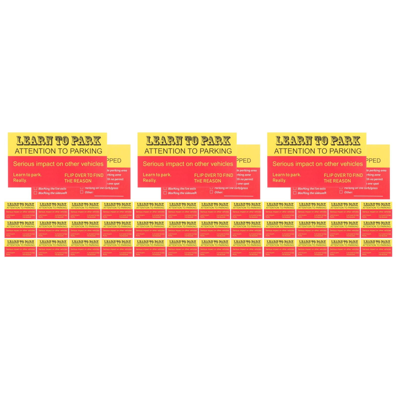 Worgeous 300 pcs Funny Park Violation Cards Shopping Mall Bad Parking ...