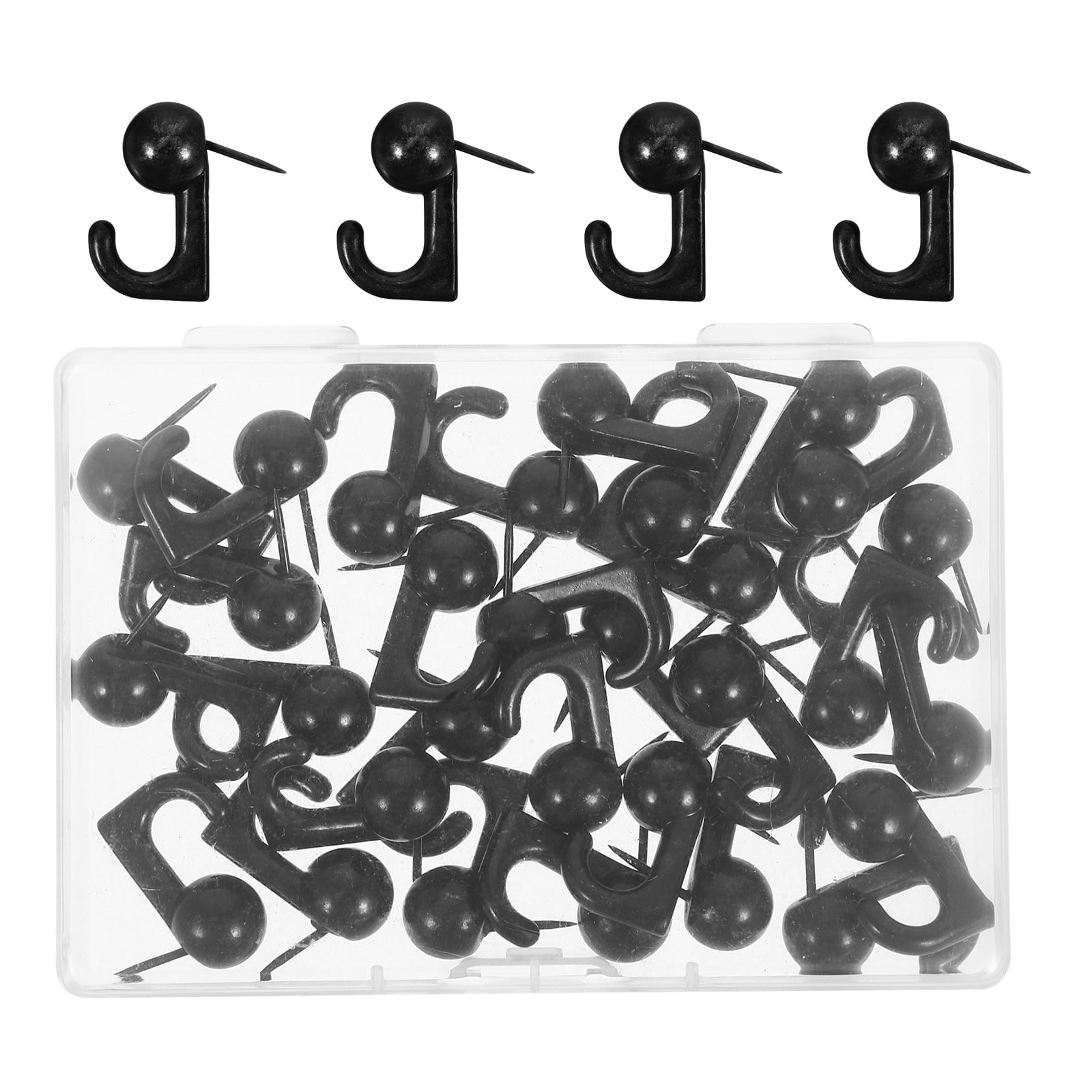 Worgeous 30pcs 20 Lbs Pin Hooks Push Pin Hangers Metal Push Pin Hooks ...